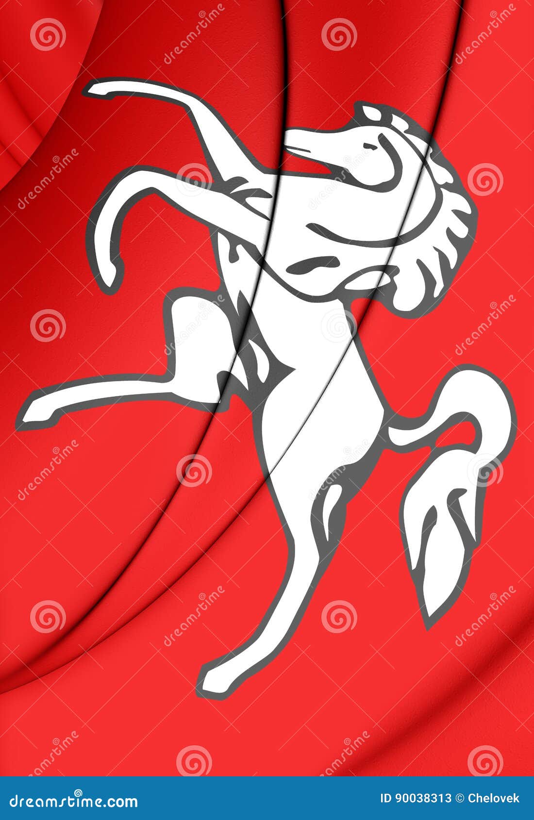 Flag of Kent County, England. Stock Illustration - Illustration of ...