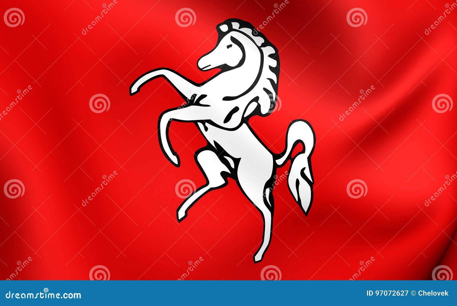 Flag of Kent County, England. Stock Illustration - Illustration of ...