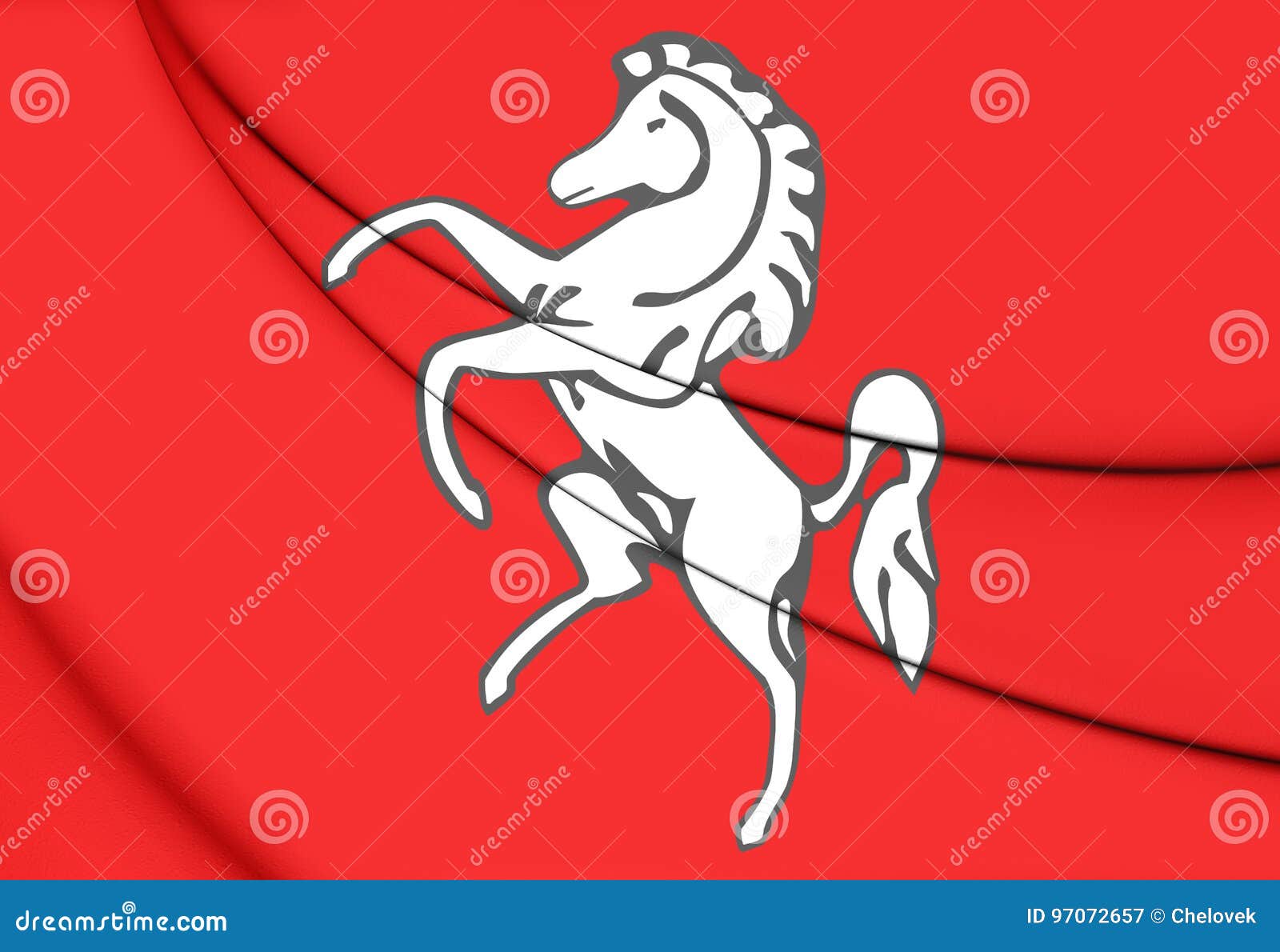 Flag of Kent County, England. Stock Illustration - Illustration of ...