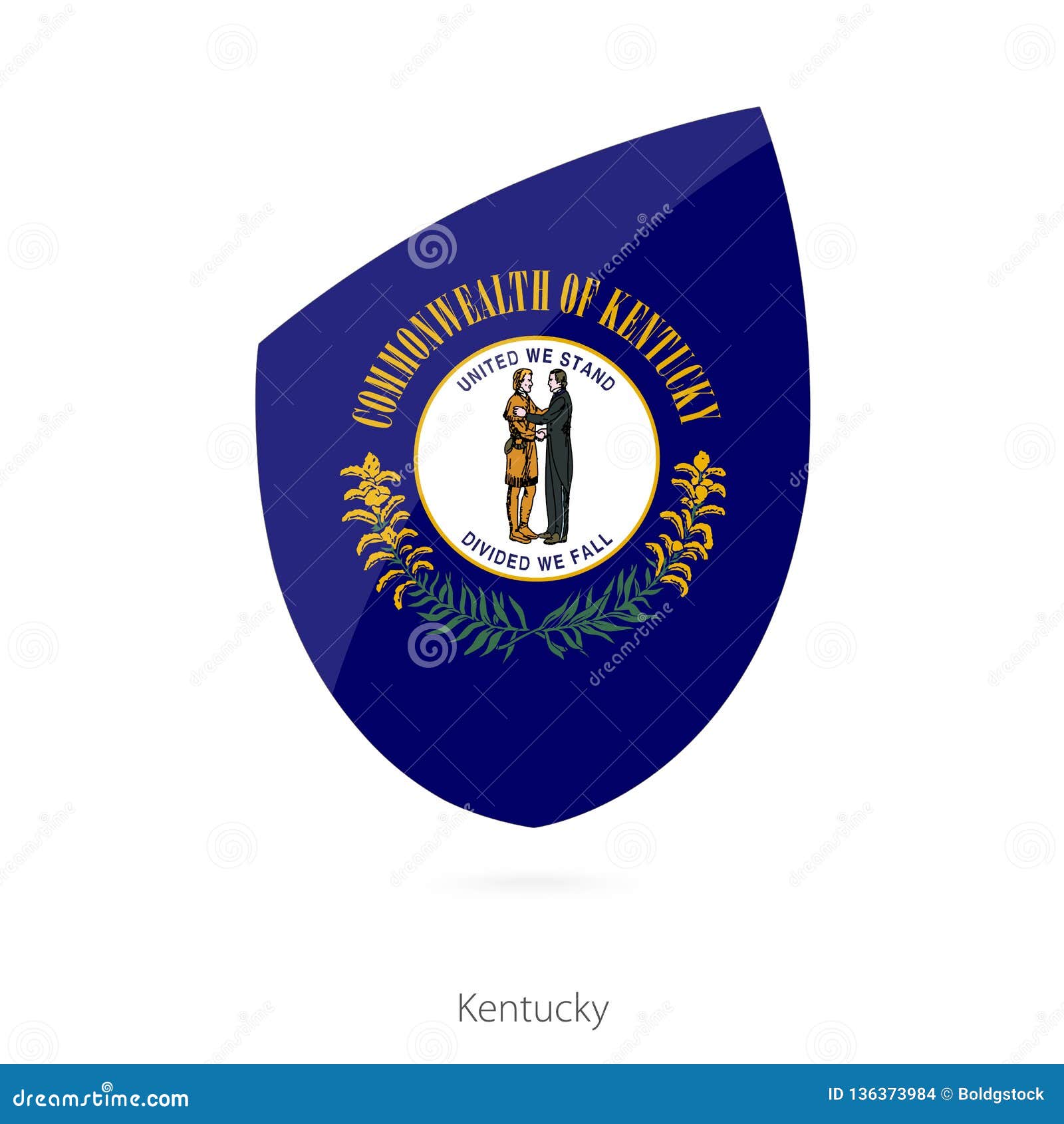 Flag of Kentucky stock vector. Illustration of landmark - 136373984