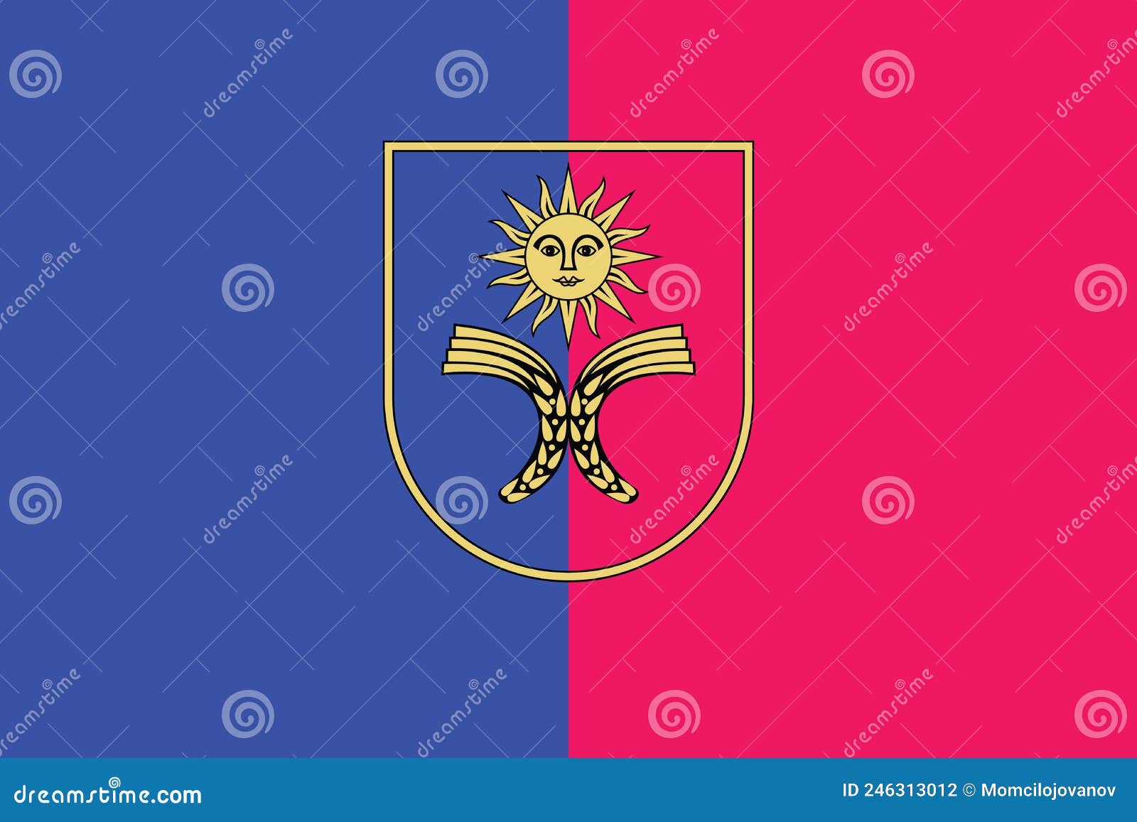 Flag of the KHMELNYTSKYI OBLAST, UKRAINE Stock Vector - Illustration of ...