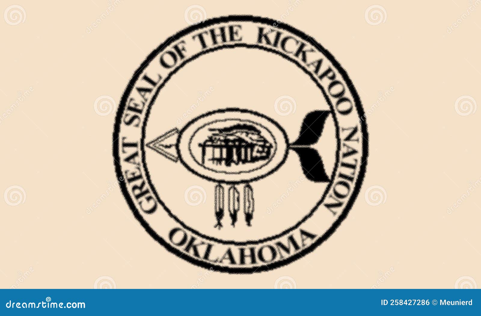 Glossy Glass of Kickapoo Tribe of Oklahoma Stock Illustration ...