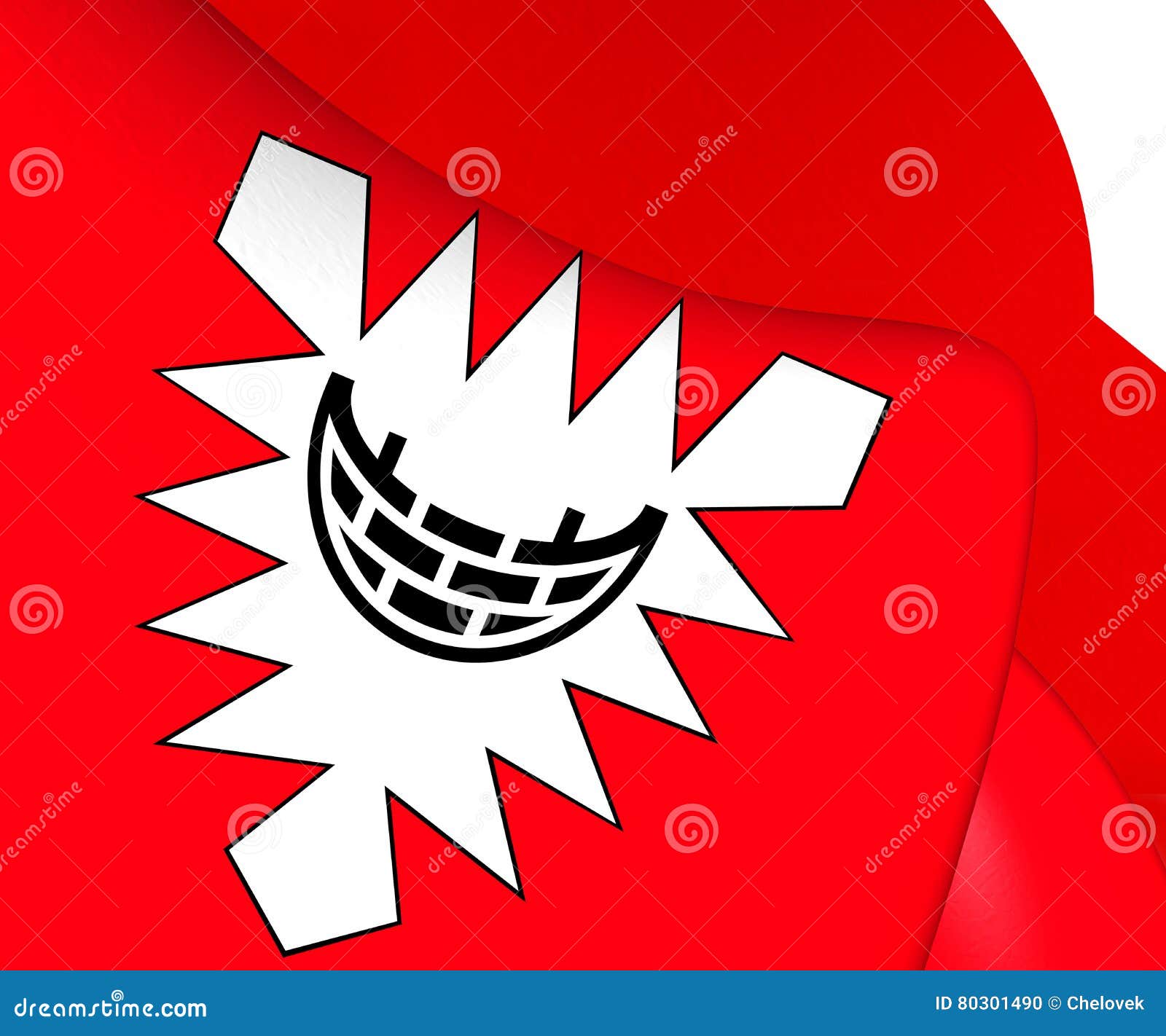 Flag of Kiel, Germany. stock illustration. Illustration of germany ...