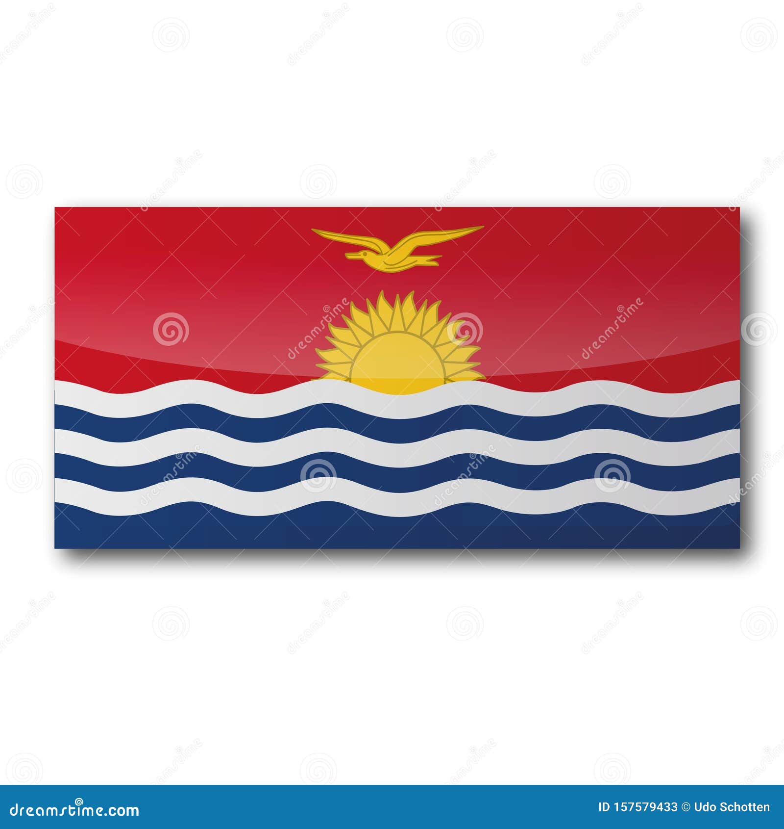 Flag of Kiribati stock vector. Illustration of destination - 157579433