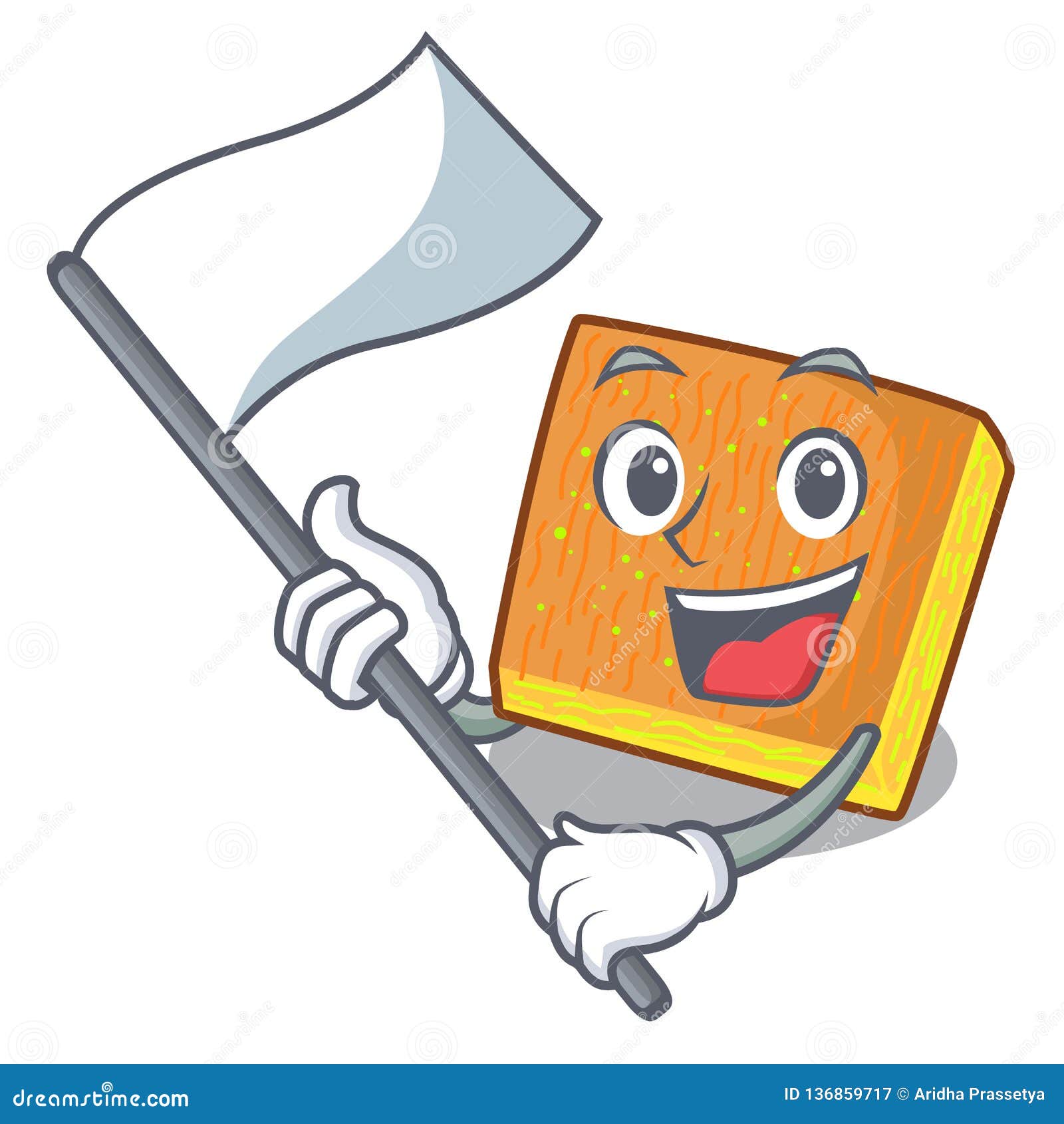 With Flag Kunafa Was Isolated from the Mascot Stock Vector ...