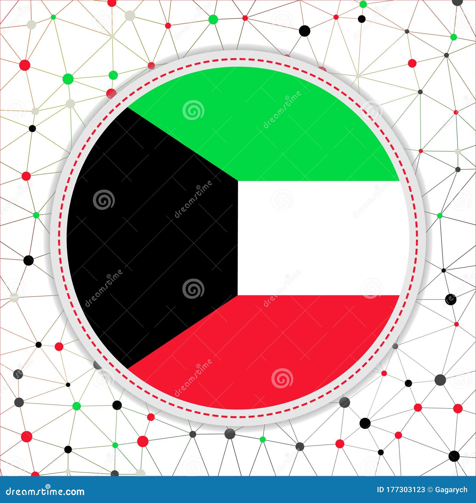 Kuwait Network Map. Vector Illustration | CartoonDealer.com #92820634