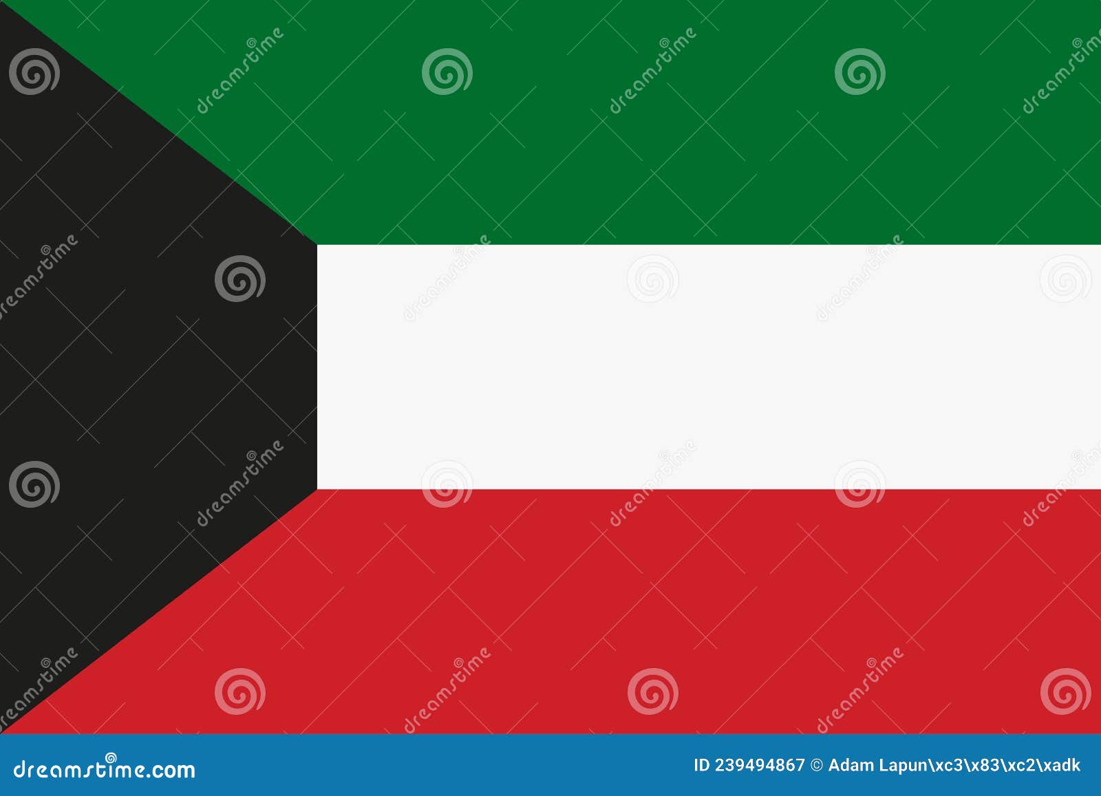 The Flag of Kuwait Vector Icon. Kuwait Symbol Stock Vector ...