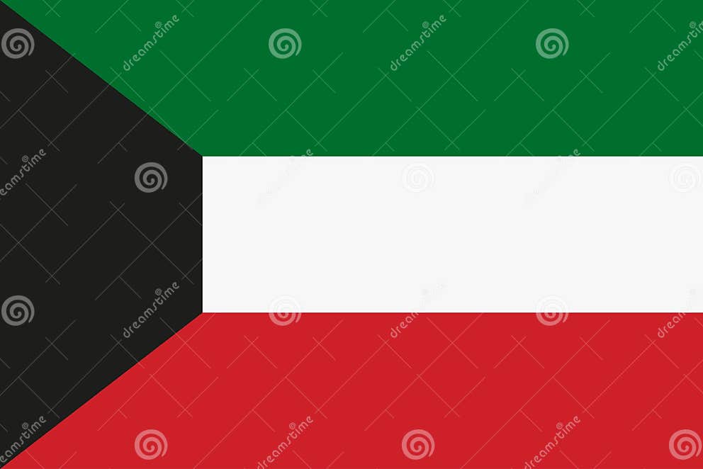 The Flag of Kuwait Vector Icon. Kuwait Symbol Stock Vector ...