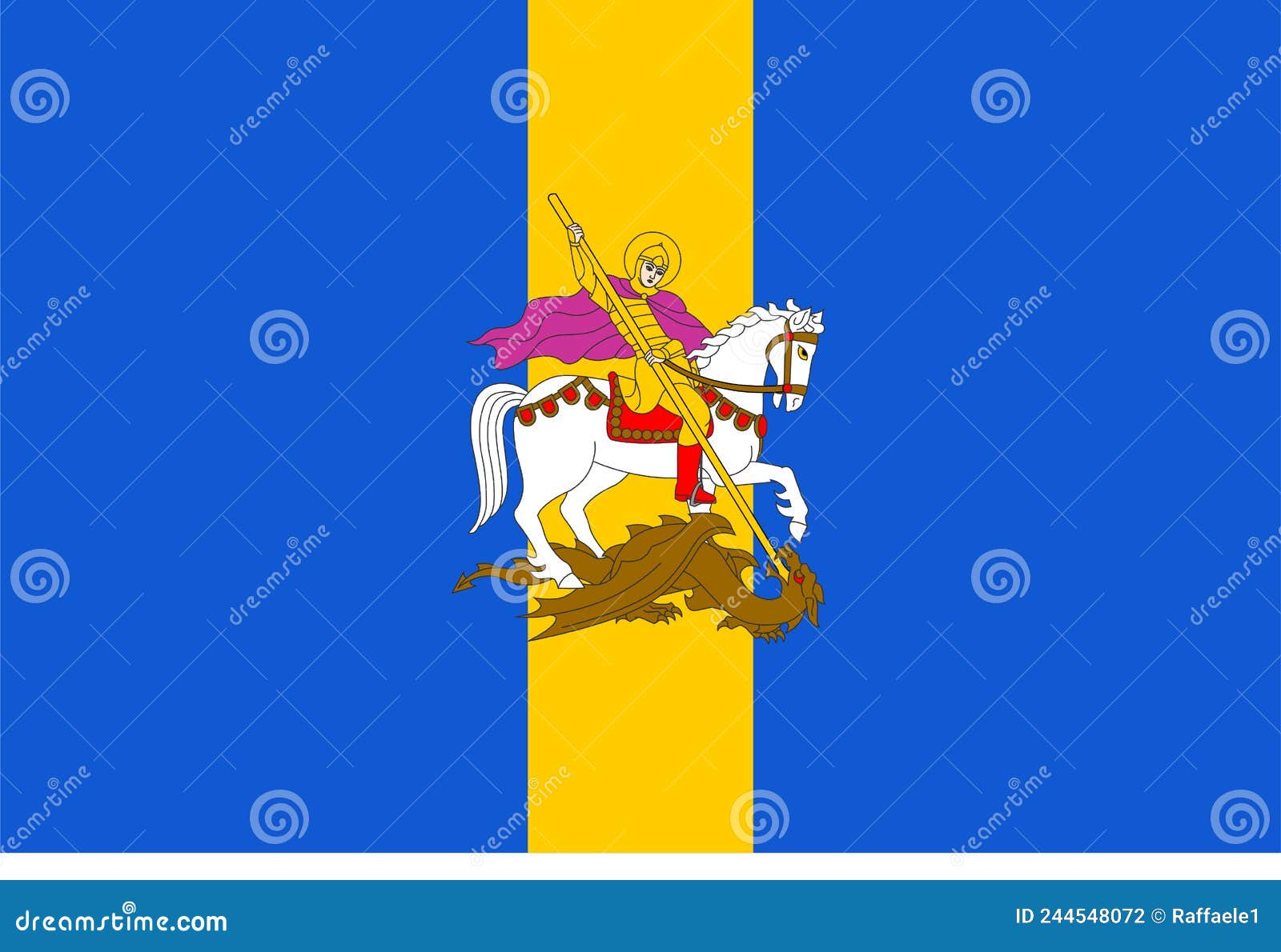 Flag of Kyiv Oblast stock illustration. Illustration of vector - 244548072