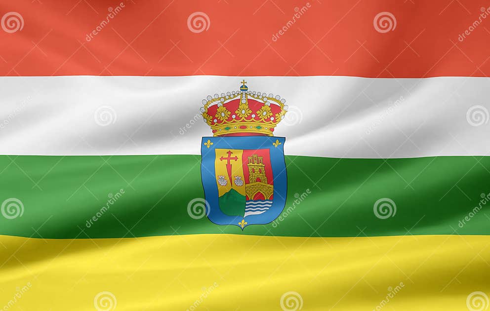 Flag of La Rioja - Spain stock illustration. Illustration of cloth ...