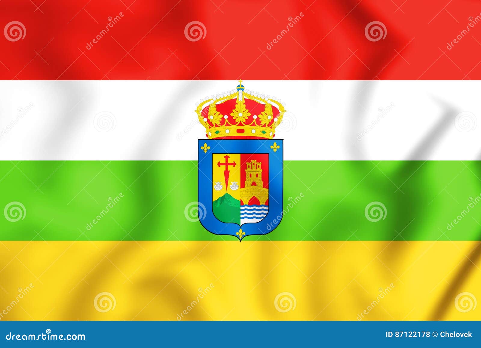 Flag of La Rioja, Spain. stock illustration. Illustration of symbol ...