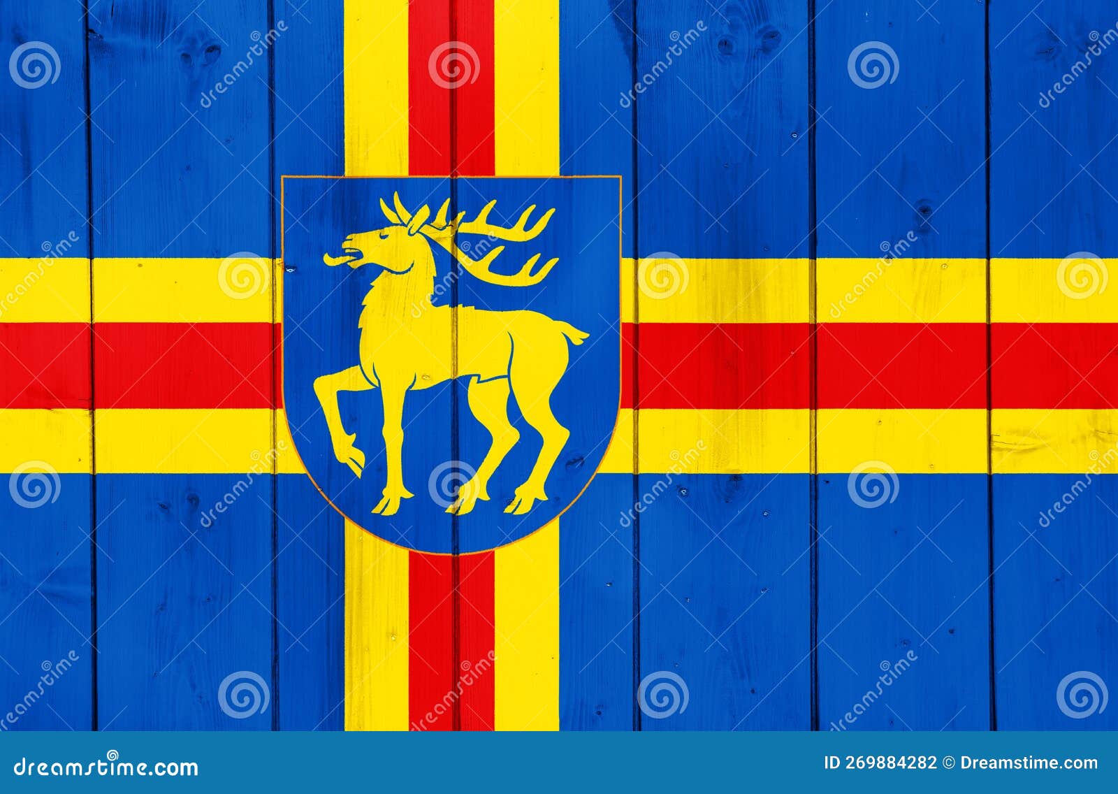 Flag of Åland Islands on a Textured Background. Concept Collage Stock ...