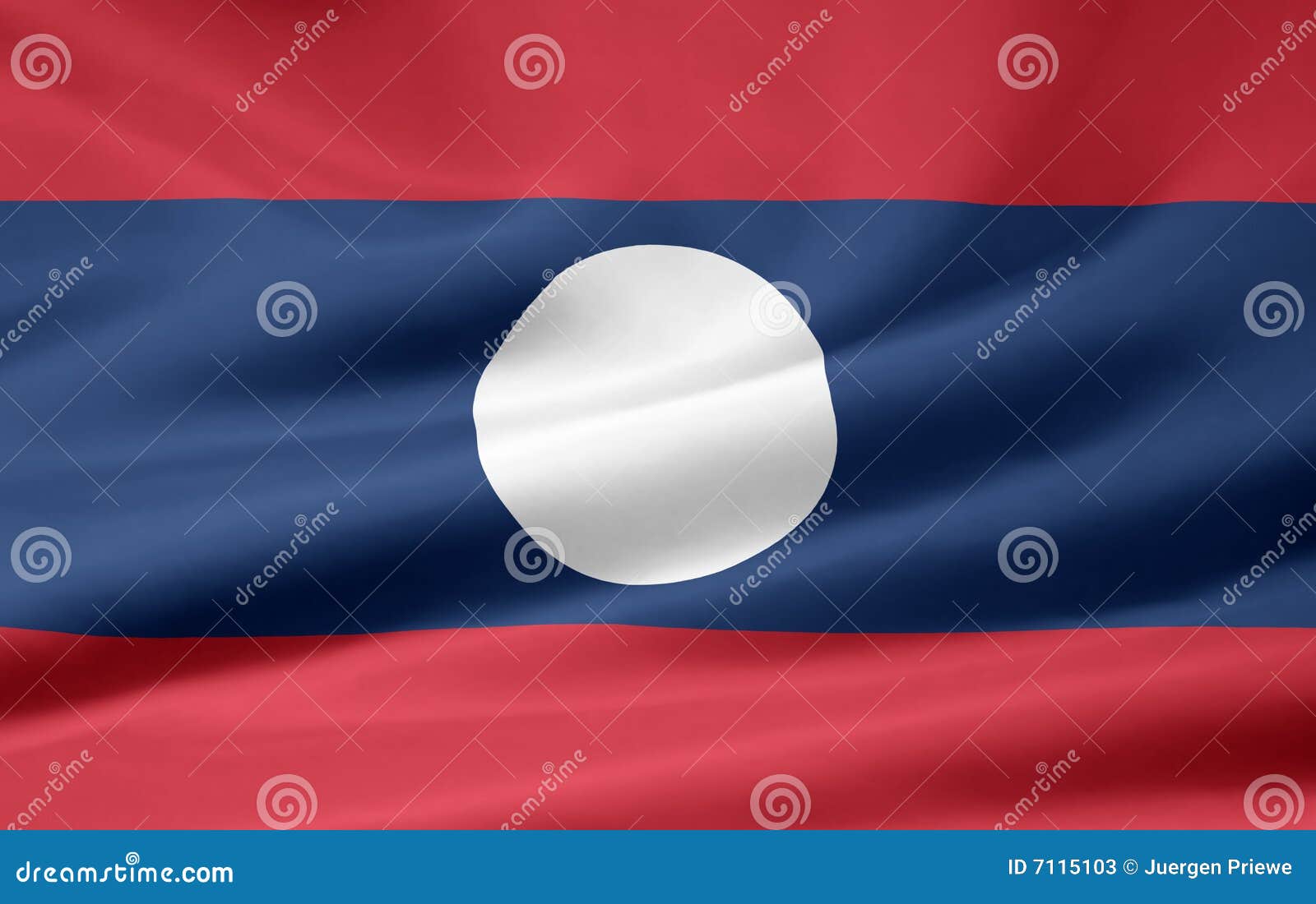 Flag of Laos stock illustration. Illustration of laotian - 7115103