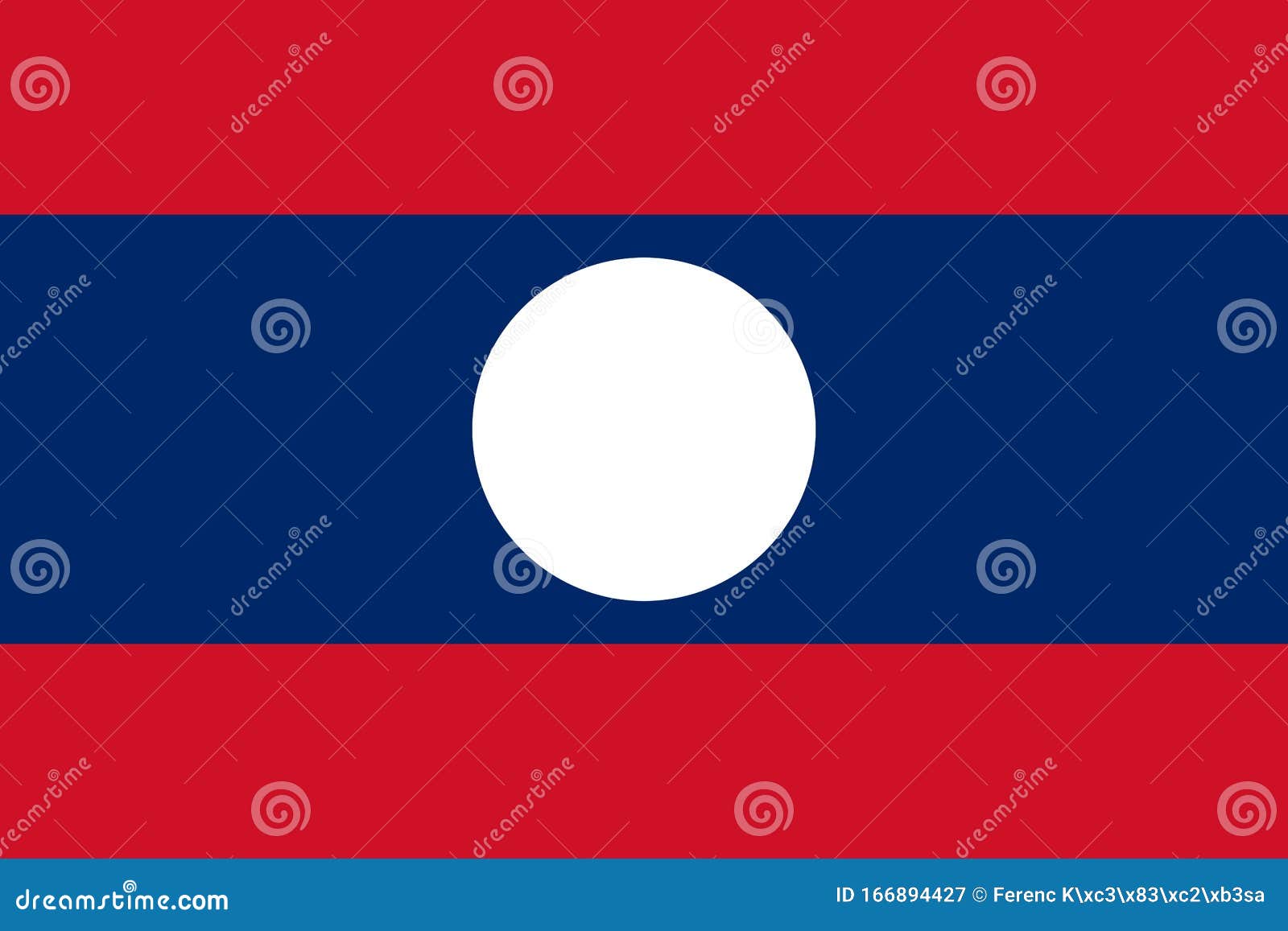 Flag of Laos stock illustration. Illustration of country - 166894427