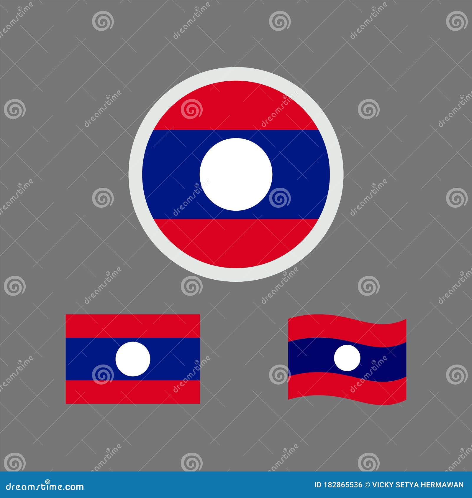 Laos Vector Map Isolated On White Background. High-Detailed Black ...