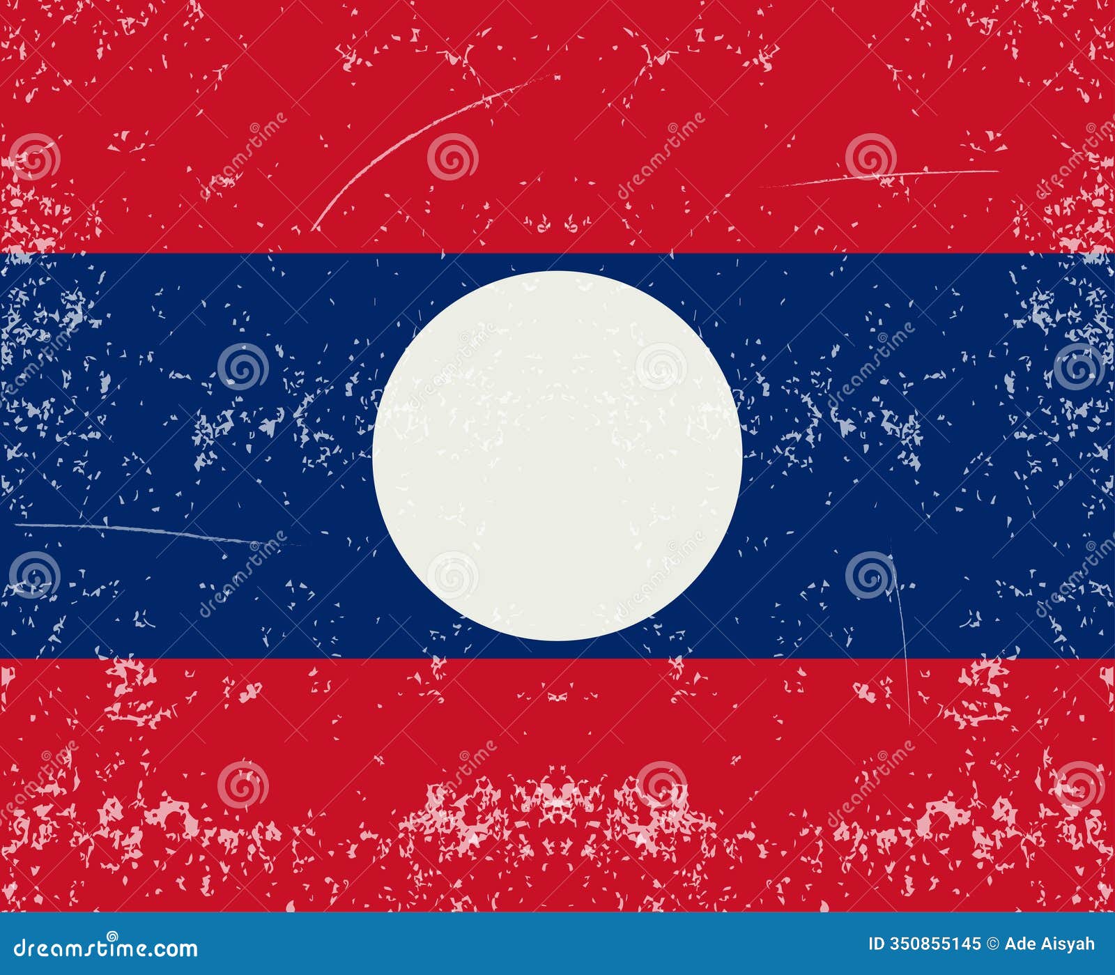 Flag of Laos Vector with Old Vintage Texture Stock Vector ...
