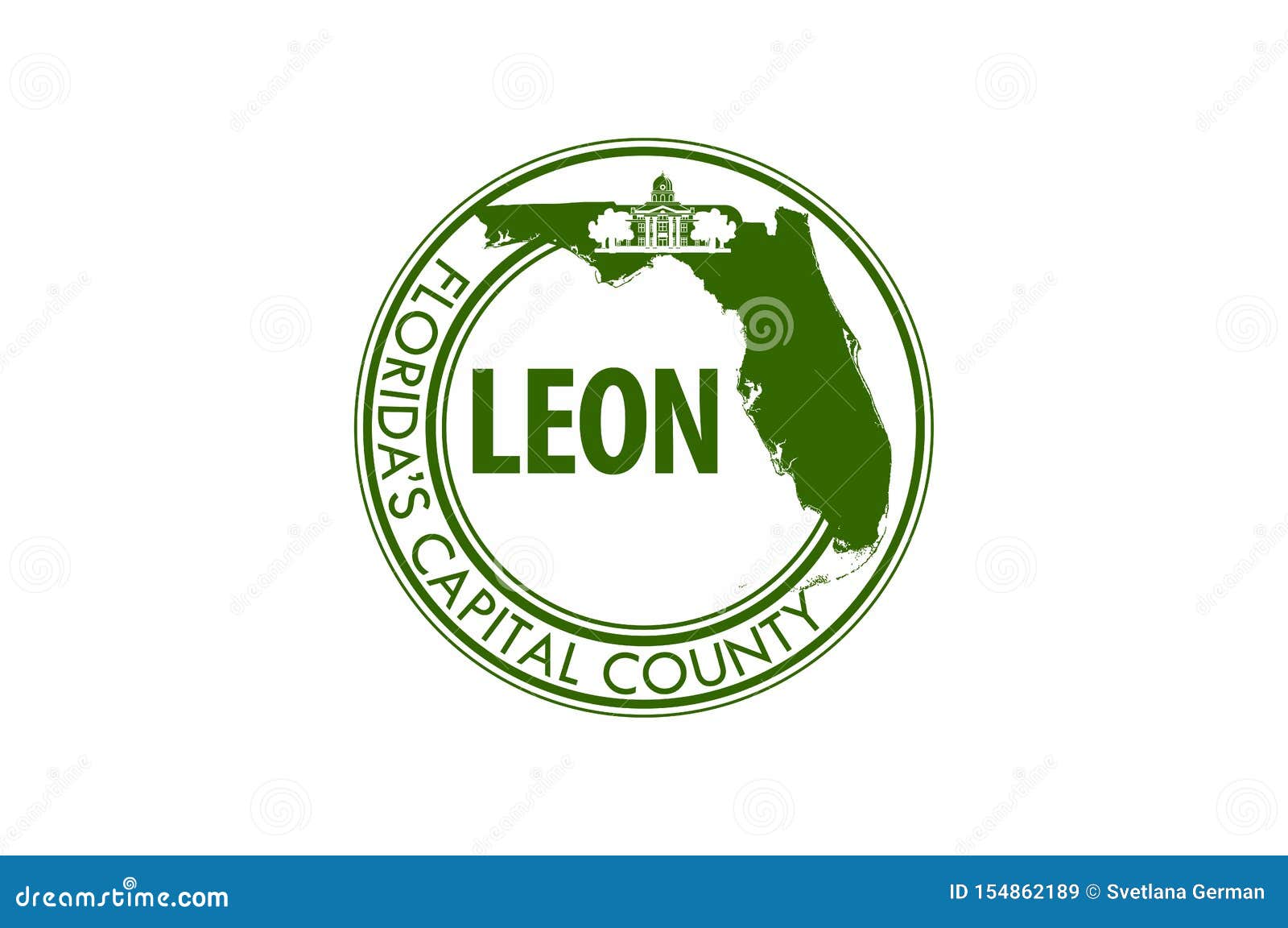 Flag of Leon County in Florida of USA Stock Vector - Illustration of ...