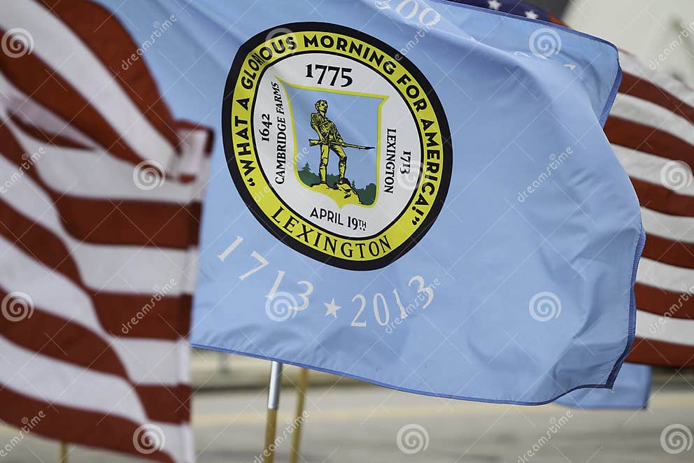 Flag of Lexington stock image. Image of 1713, wave, america - 90769035