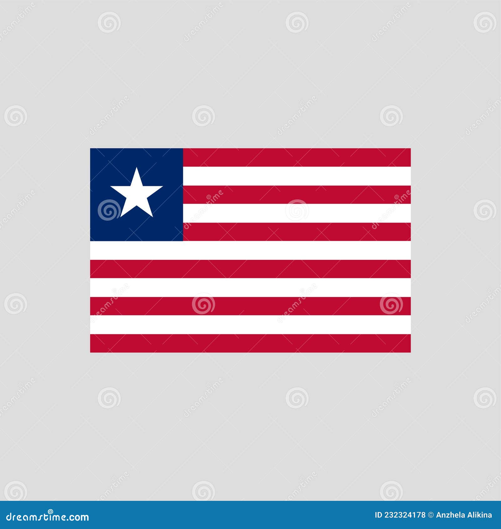 Flag of Liberia Color Line Element. Vector Element for Web Page Stock ...