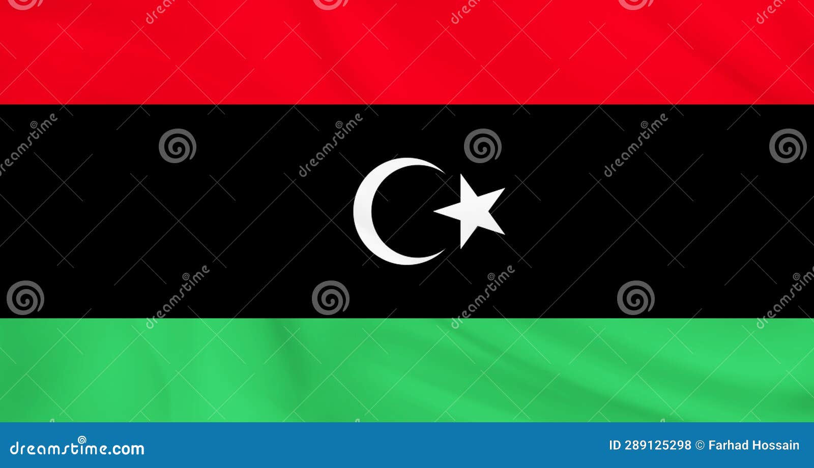 Flag of Libya Flying in the Air 6 Stock Illustration - Illustration of ...