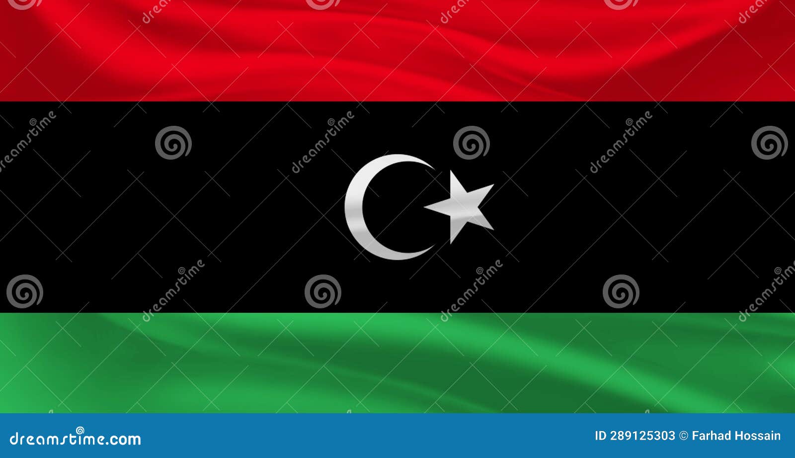 Flag of Libya Flying in the Air 5 Stock Illustration - Illustration of ...