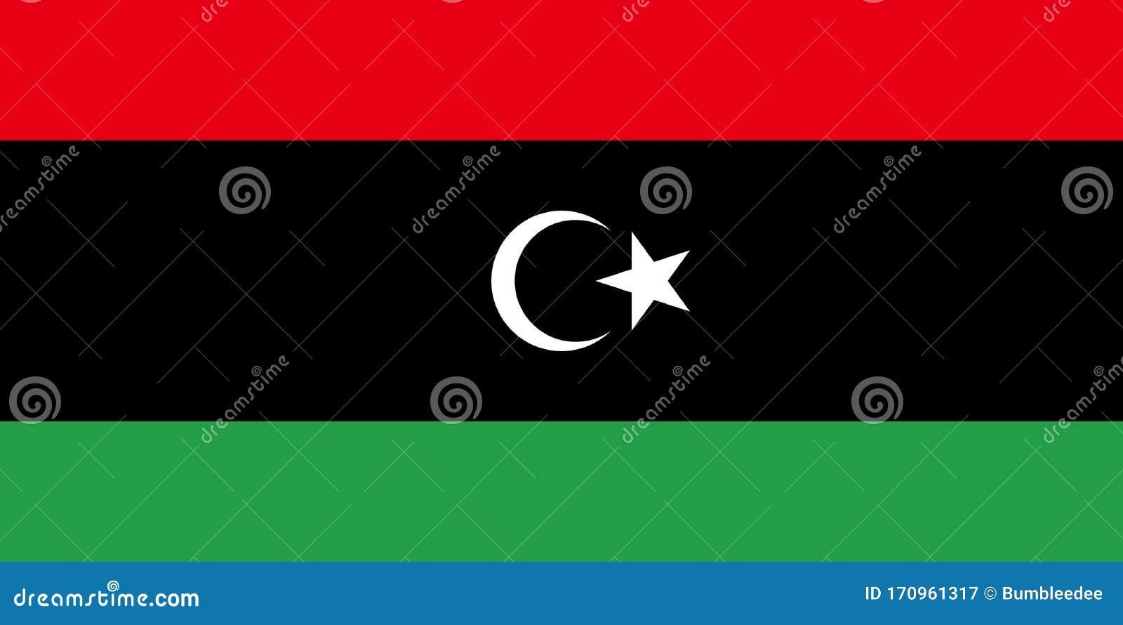 Flag of Libya. State of Libya Flag Stock Illustration - Illustration of ...