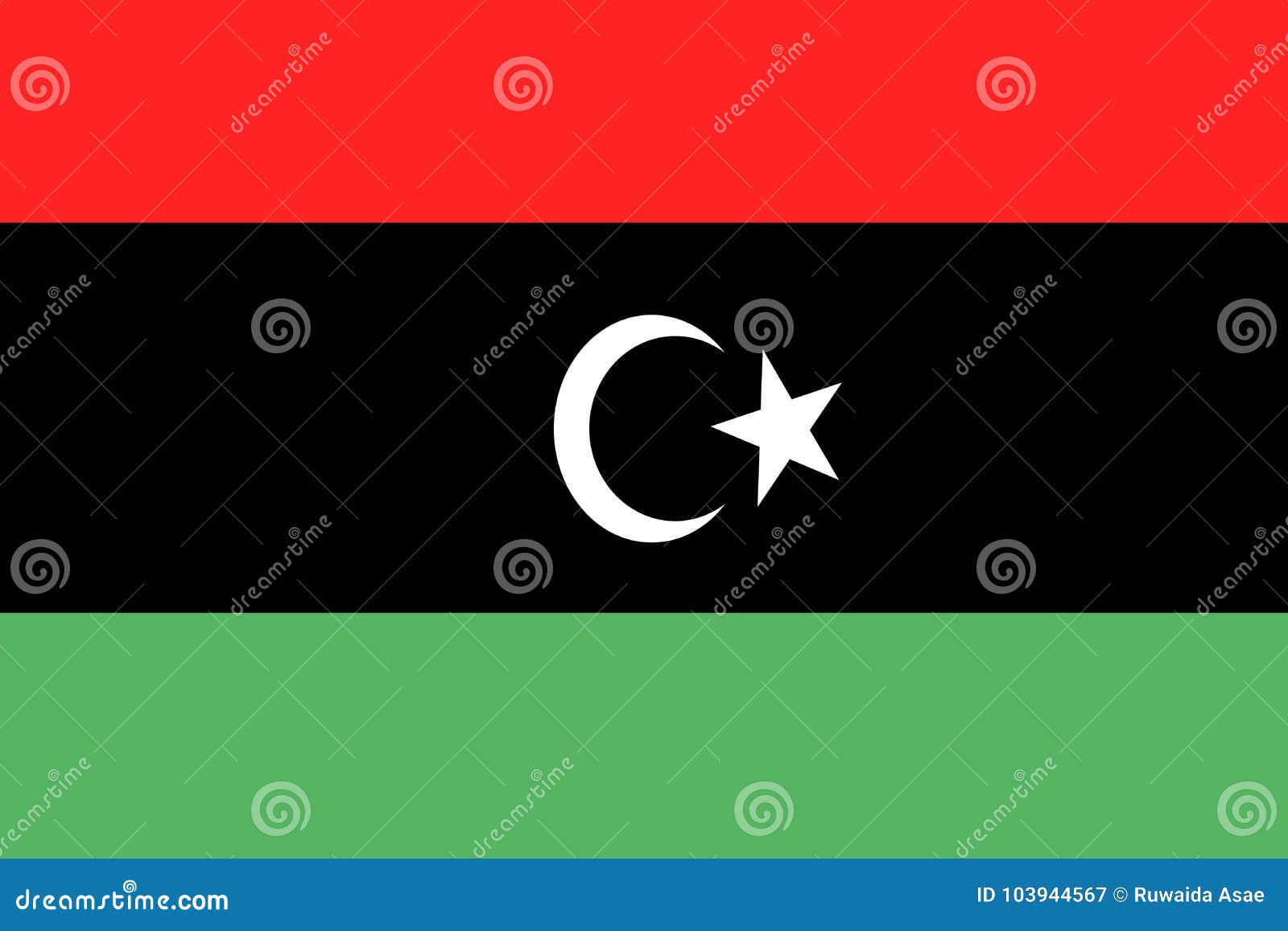 Flag of Libya,Vector Libya Flag Stock Vector - Illustration of nation ...