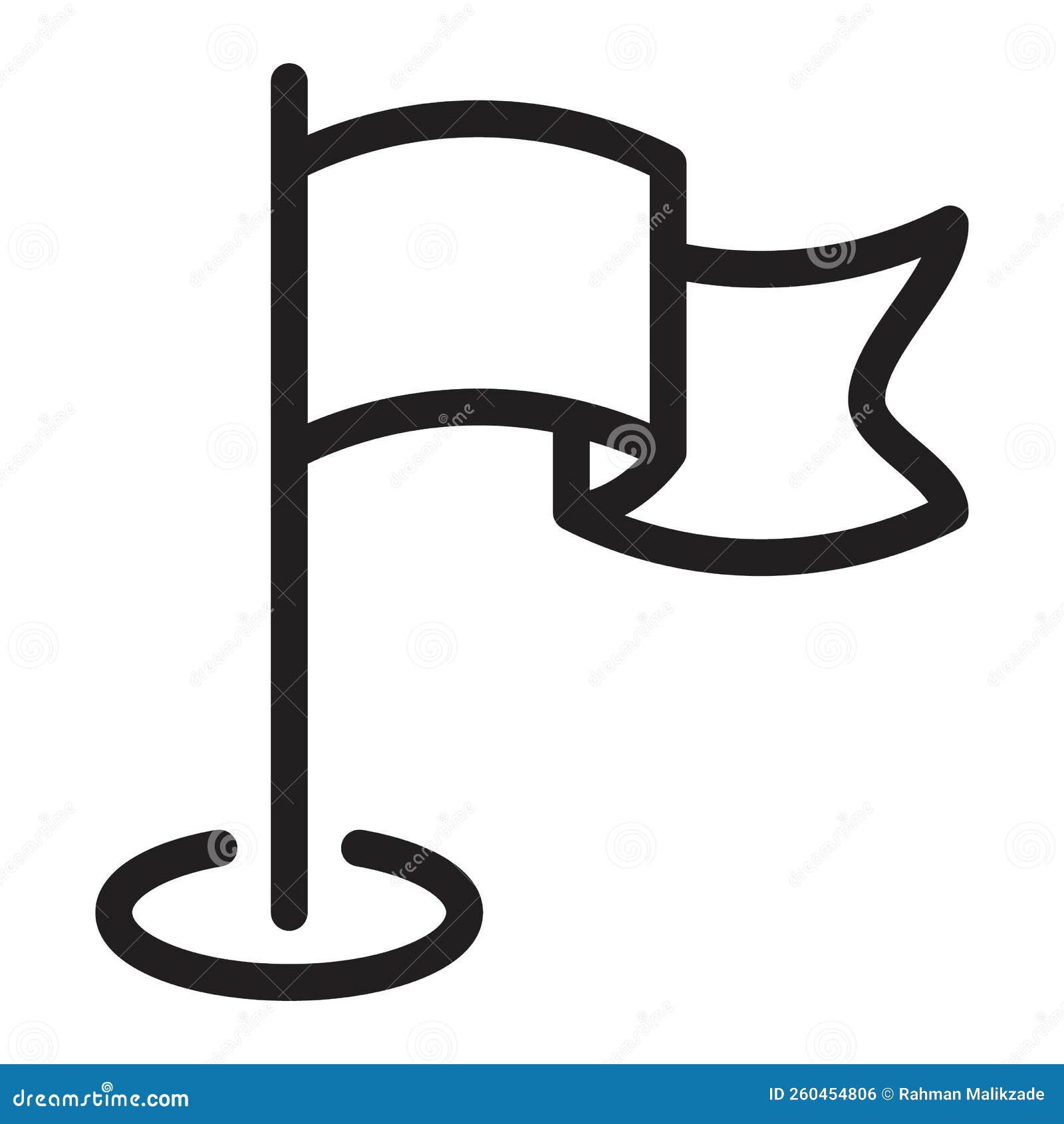 Flag Line Icon. Finish, Location Concept Vector Illustration Stock ...