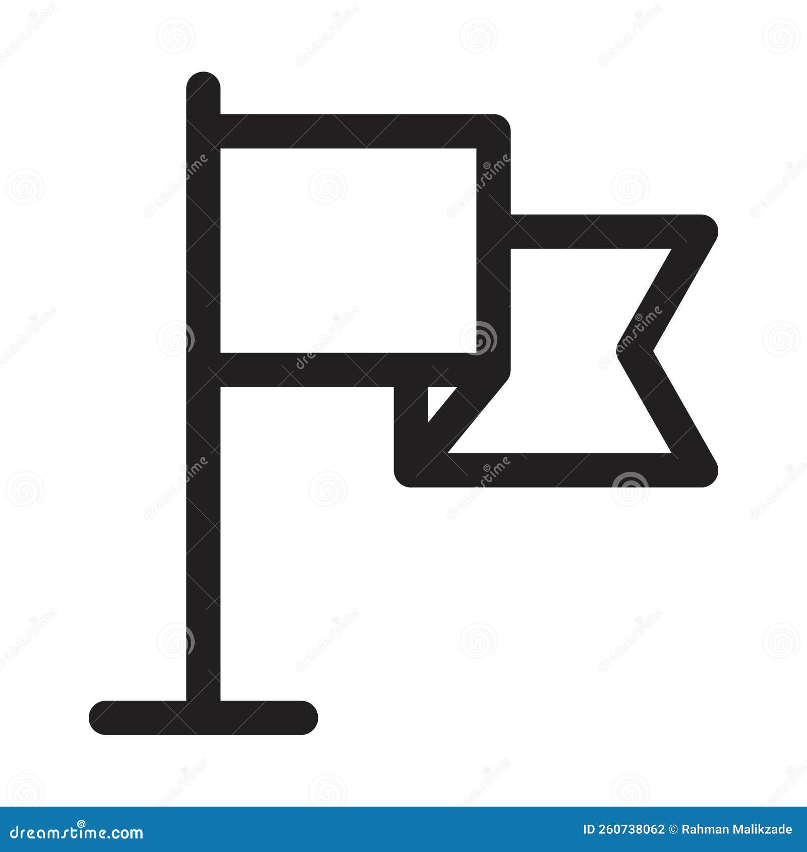 Flag Line Icon. Finish, Location Concept Vector Illustration Stock ...