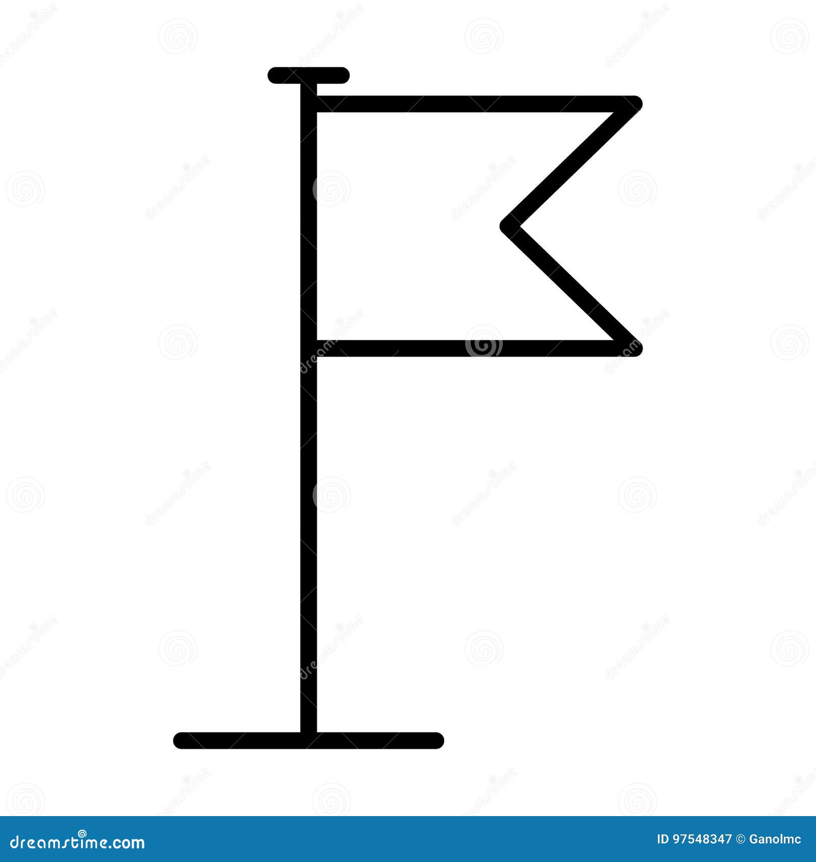 Flag Line Icon. Vector Illustration Stock Vector - Illustration of flat ...