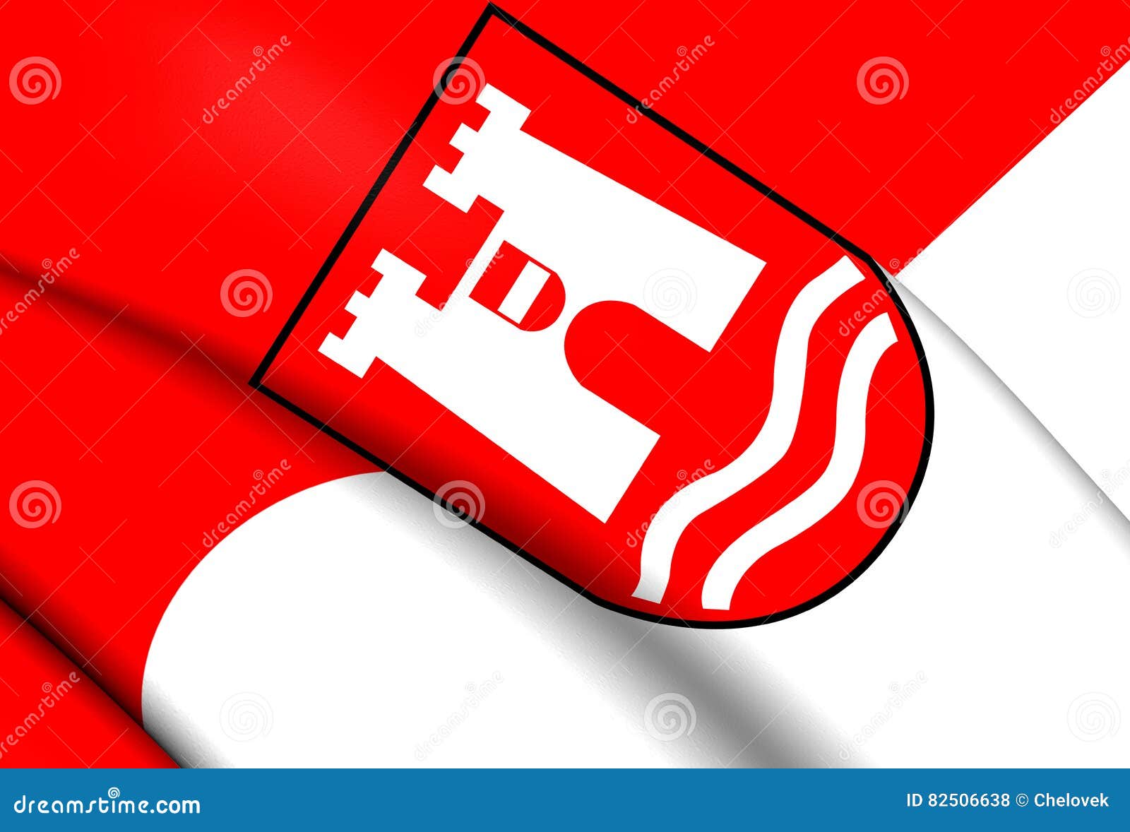 Flag of Linz, Austria. stock illustration. Illustration of close - 82506638