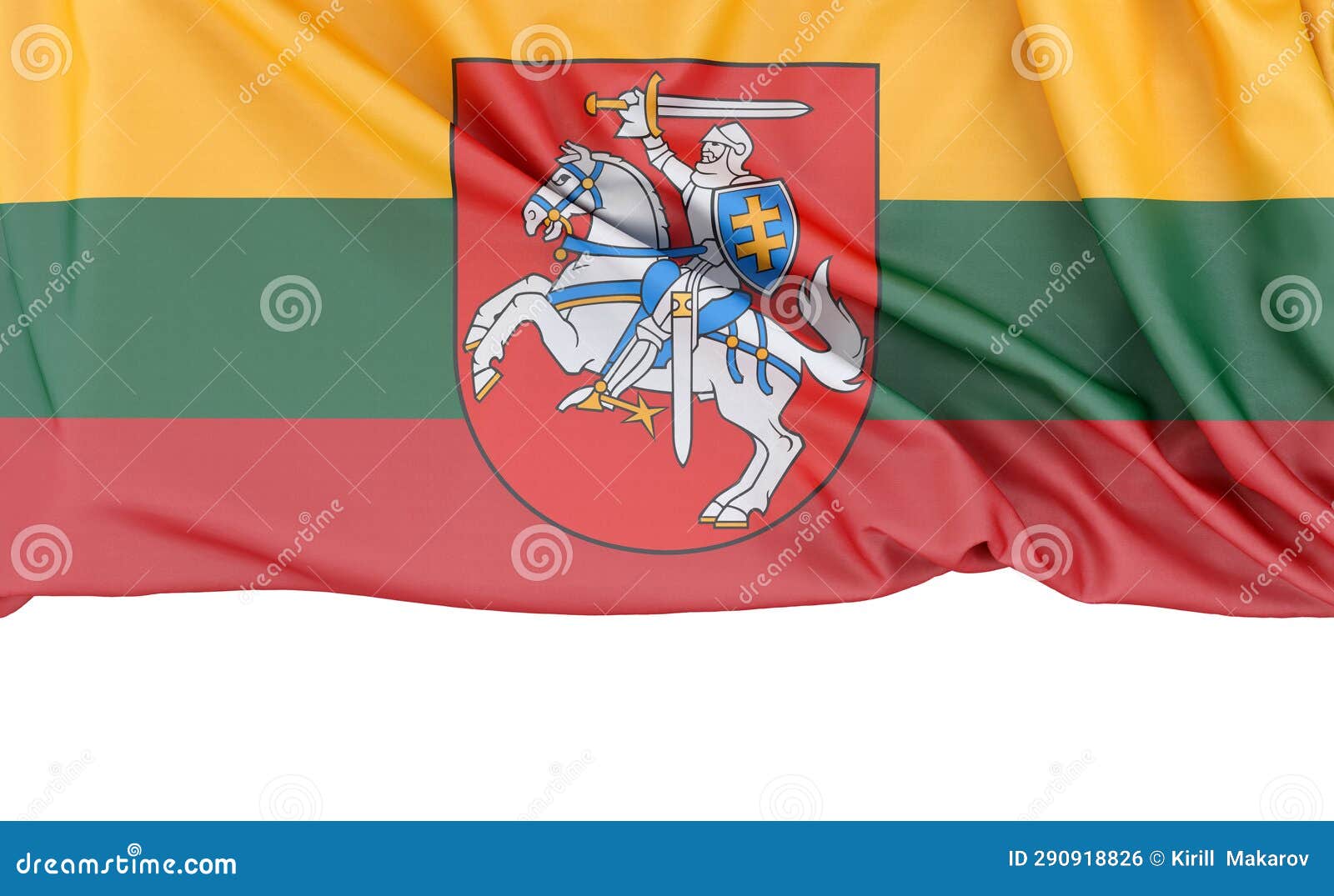 Vytis Lithuania, Symbol An Armored Rider On A Horse, Flag. Royalty-Free ...