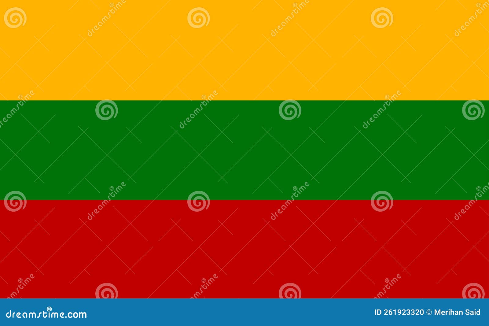 Flag Of Lithuania Stock Vector Illustration Of Design 261923320