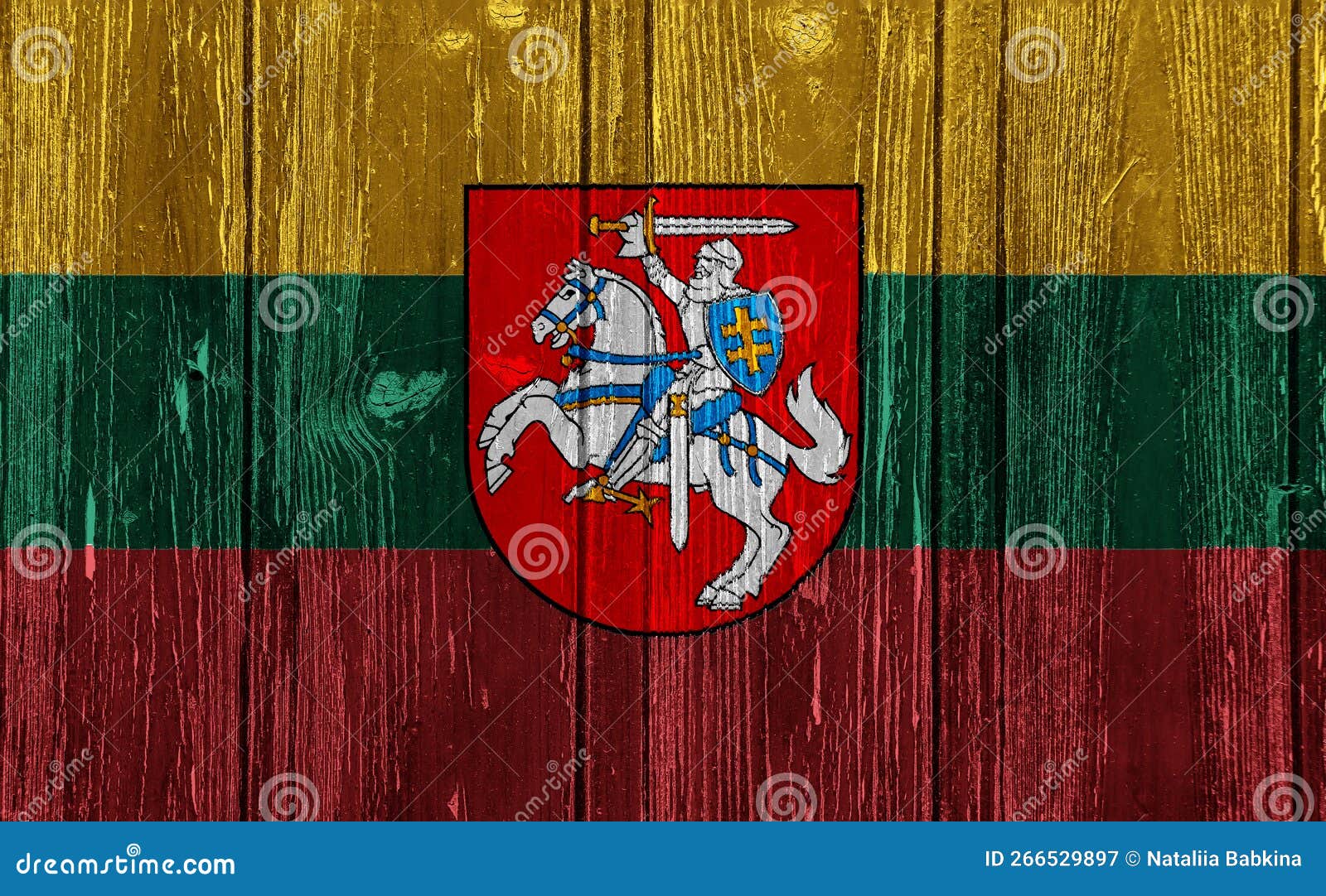 Flag of Lithuania on a Textured Background. Concept Collage Stock Image ...
