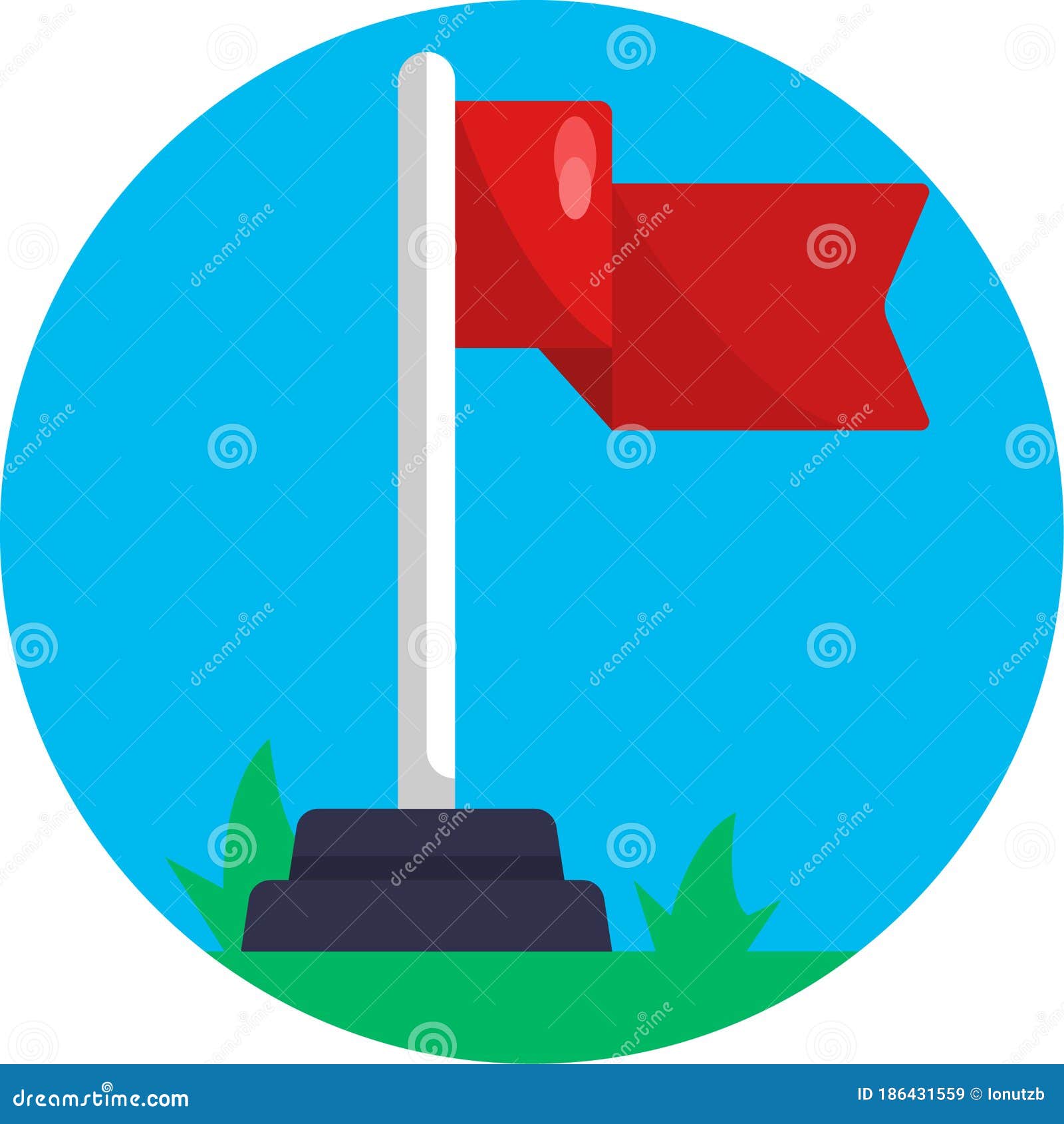 Flag Location Pin Map Start Icon Stock Vector - Illustration of pointer ...