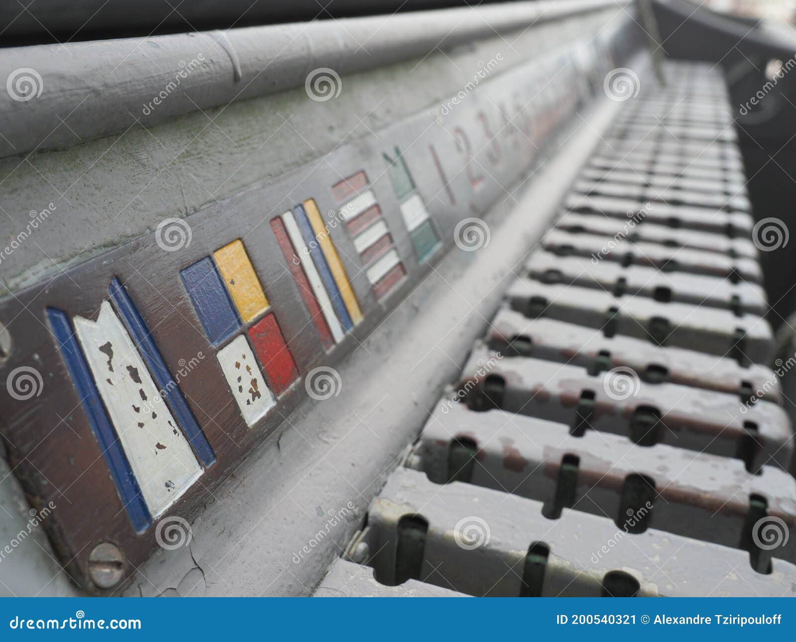 Flag Locker Aboard a Warship. Stock Image - Image of numeral ...