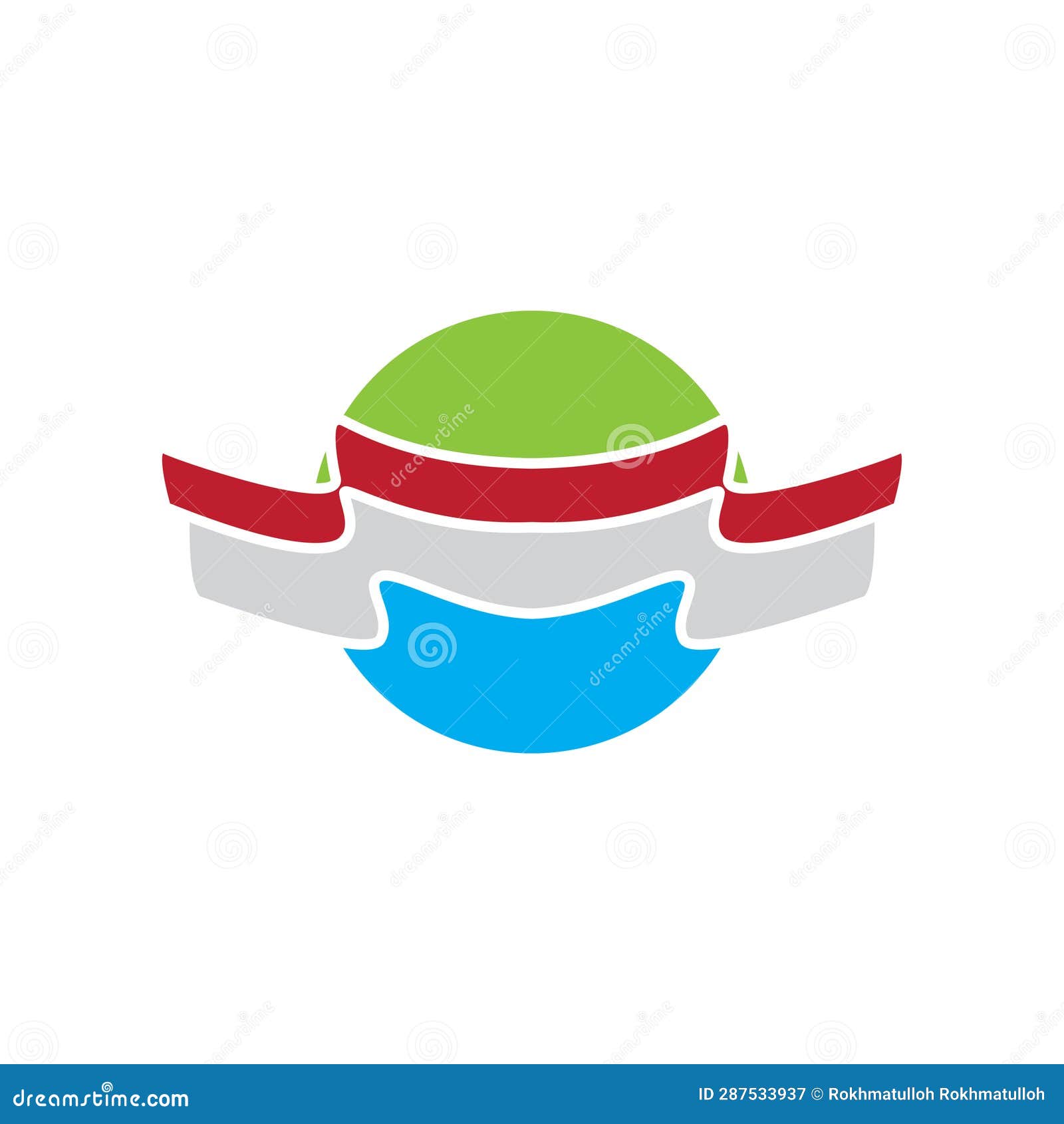 Flag Logo Circle Emblem Color Vector Abstract Design Stock Illustration ...