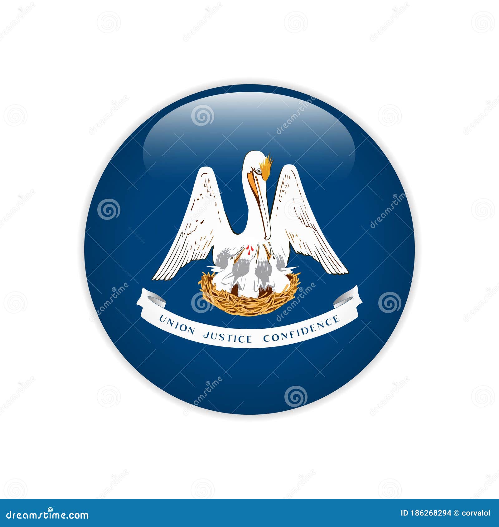 Louisiana State Flag Vector Illustration Stock Vector - Illustration of ...