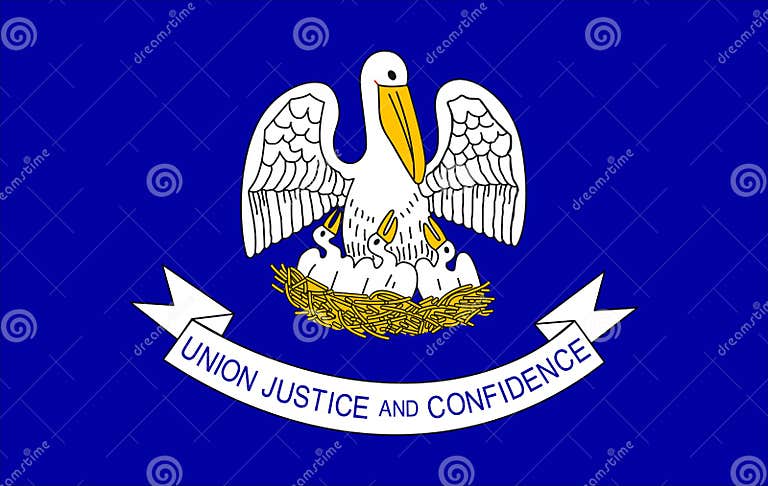 Flag Of Louisiana State Of The United States Stock Vector