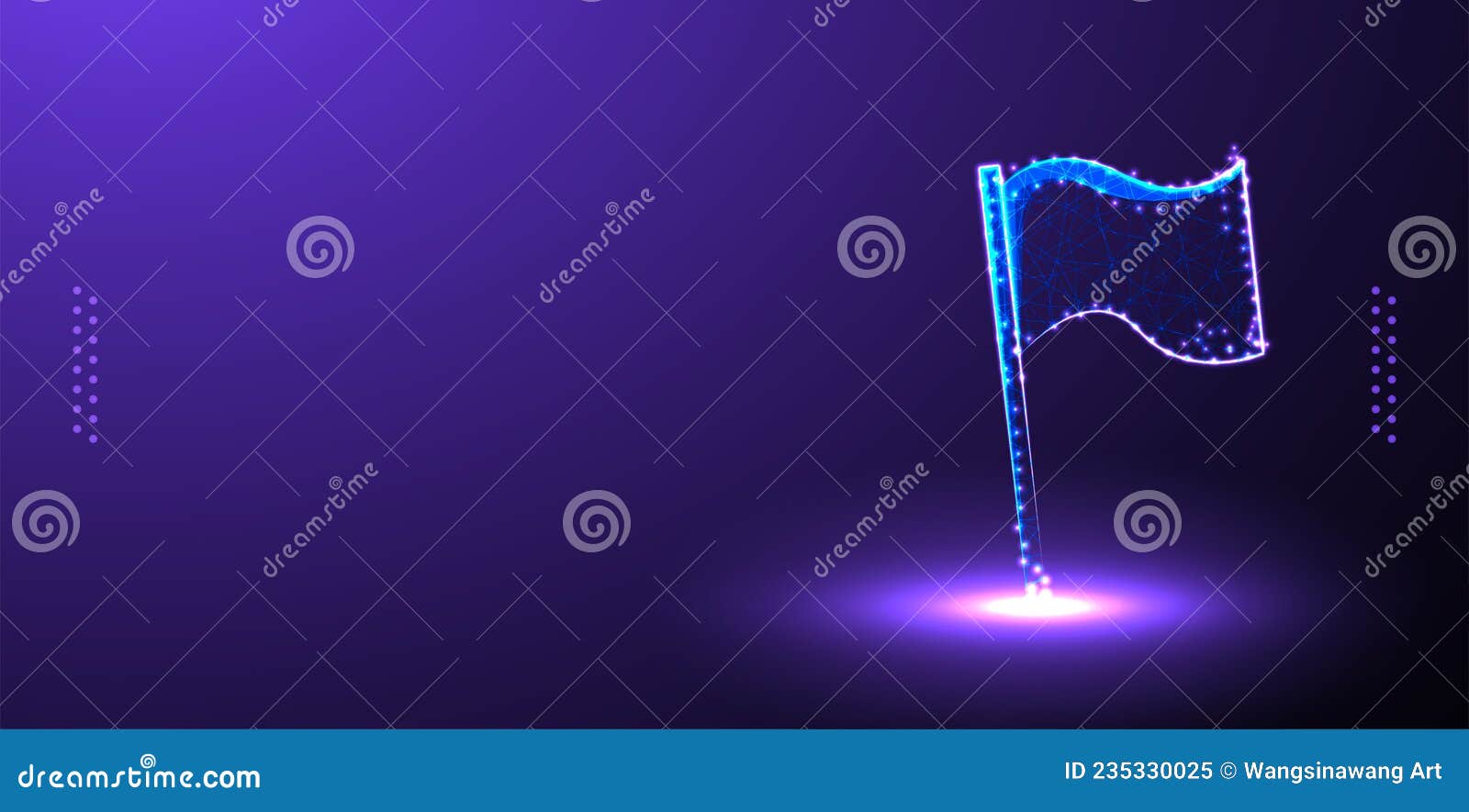 Flag Low Poly Wireframe Polygonal Design Vector Illustration Isolated ...