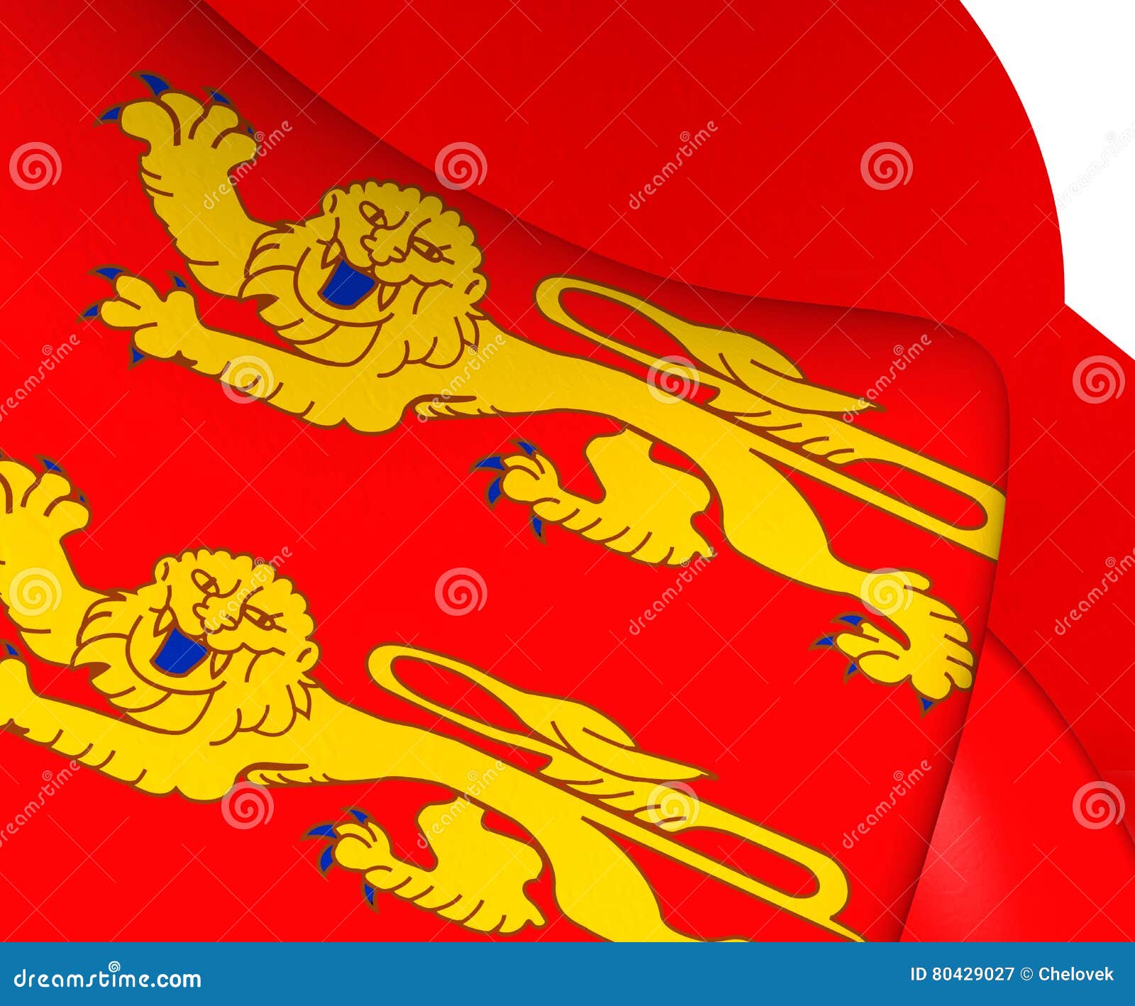 Flag of Lower Normandy, France. Stock Illustration - Illustration of ...