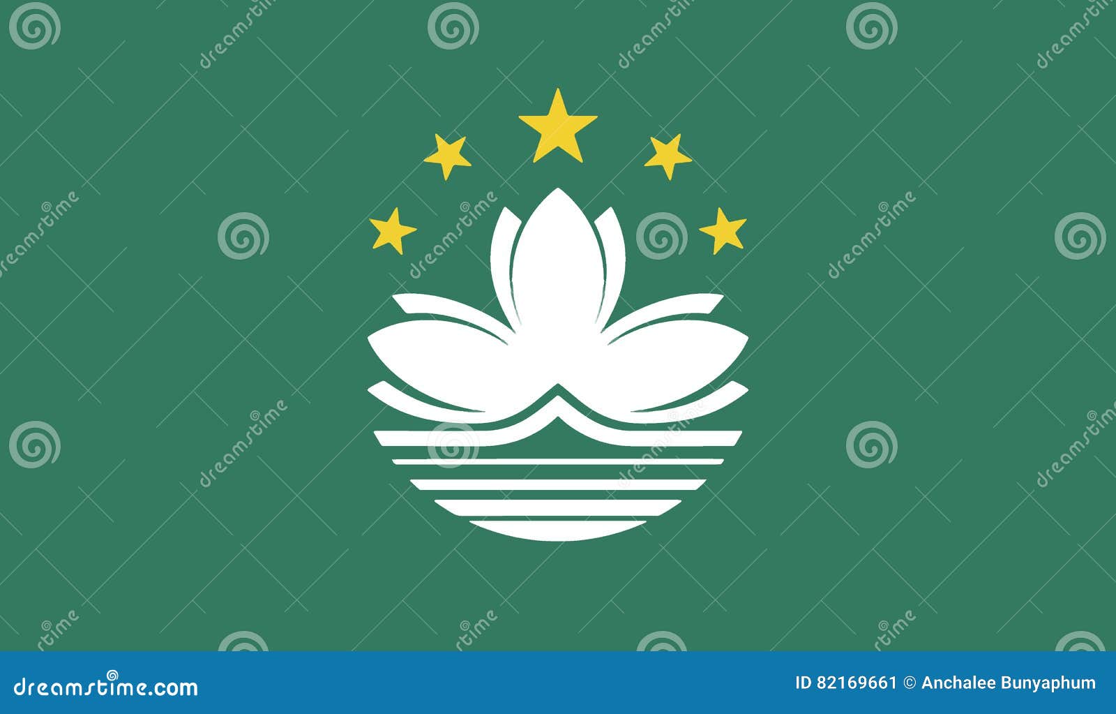 Flag of Macau Icon Illustration Stock Illustration - Illustration of ...