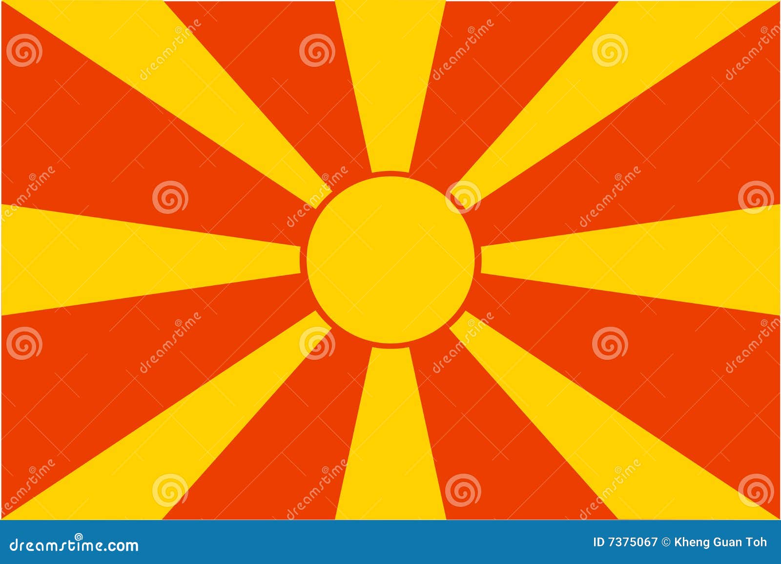 Flag of Macedonia stock illustration. Illustration of patriotism - 7375067