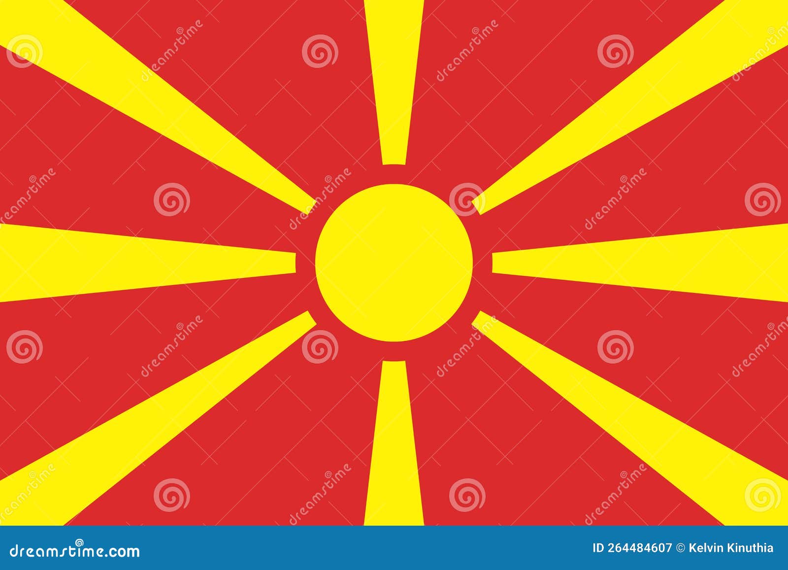 Flag of Macedonia Flat Vector Illustraion Design Stock Vector ...