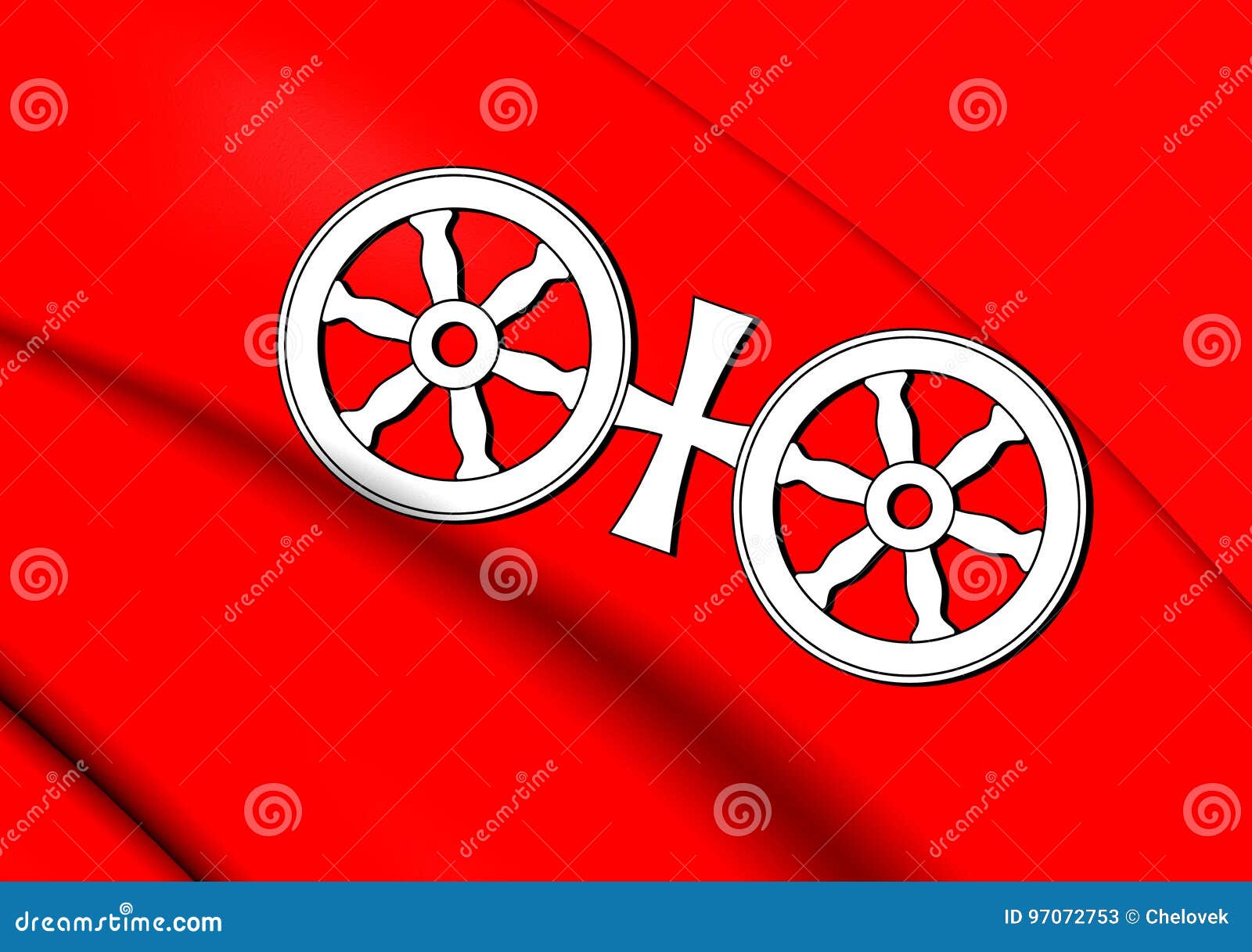 Flag of Mainz, Germany. stock illustration. Illustration of pfalz ...