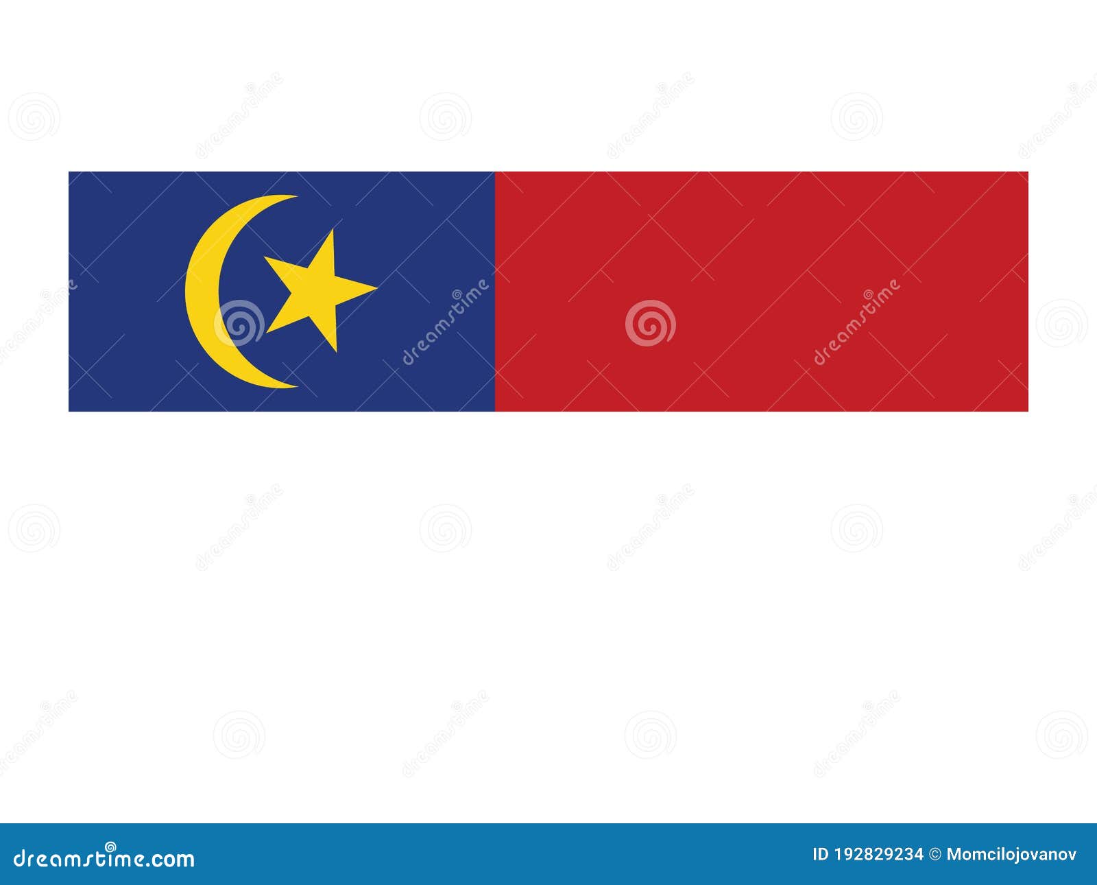 Flag of Malacca State stock vector. Illustration of perlis - 192829234