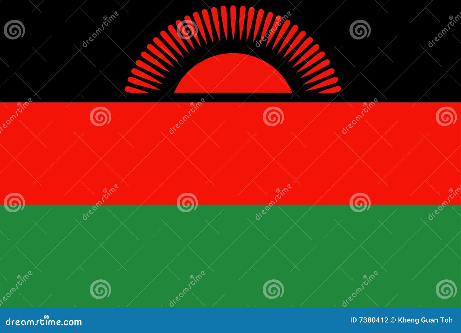 Flag Of Malawi Stock Vector Illustration Of Nation Flag 7380412