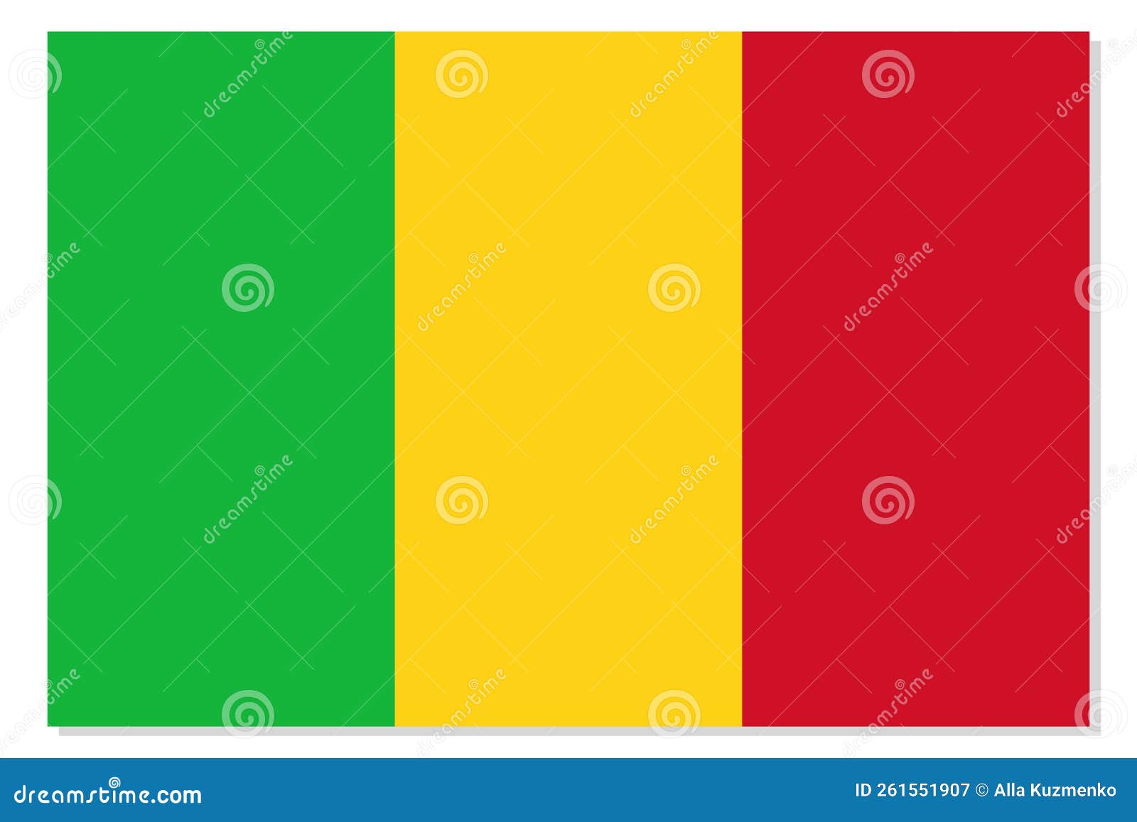 Flag of Mali. National Symbol in Official Colors. Template Icon Stock ...