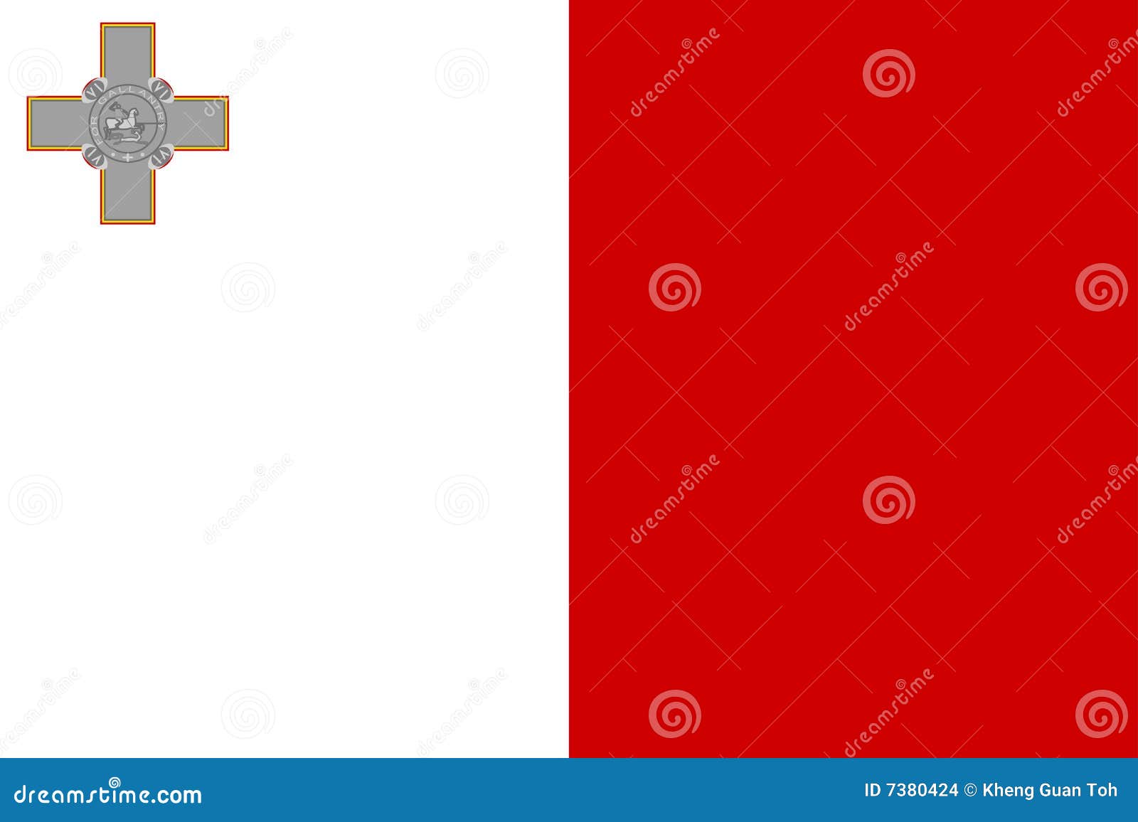 Flag of Malta stock vector. Illustration of sign, clip - 7380424