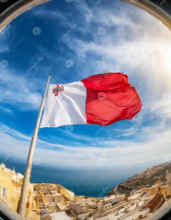 Flag of Malta stock illustration. Illustration of ensign - 307754991
